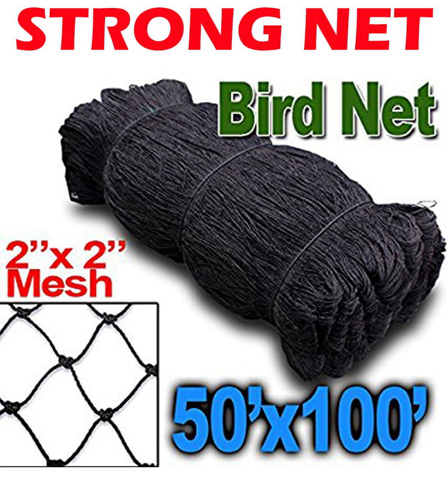 STRONG Nylon 50ft x 100ft 2-Inch Mesh Anti Bird Poultry Netting for ...