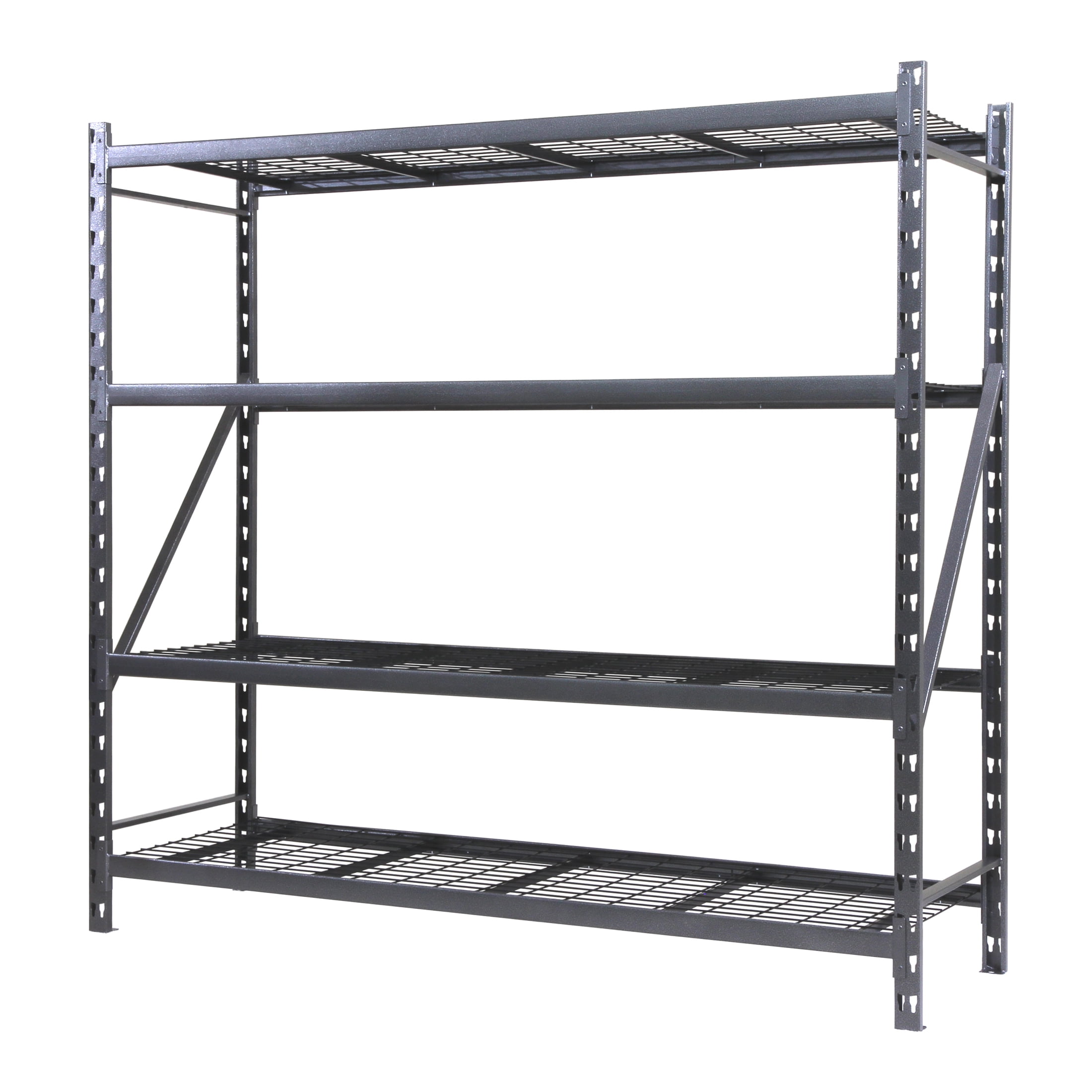 "STRONGHOLD 4-Tier Steel Shelf, 72""H x 24""W x 77""D, 4000lb Capacity ...