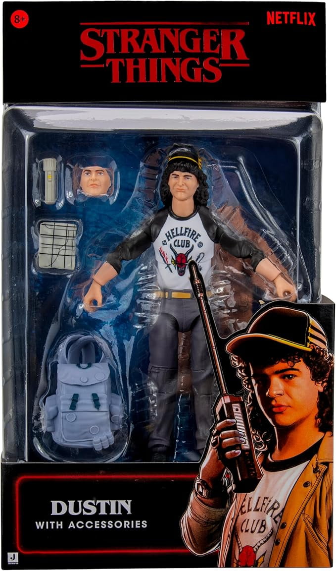 Stranger Things Dustin Upside Down Collector Figure - 6 inch Highly ...