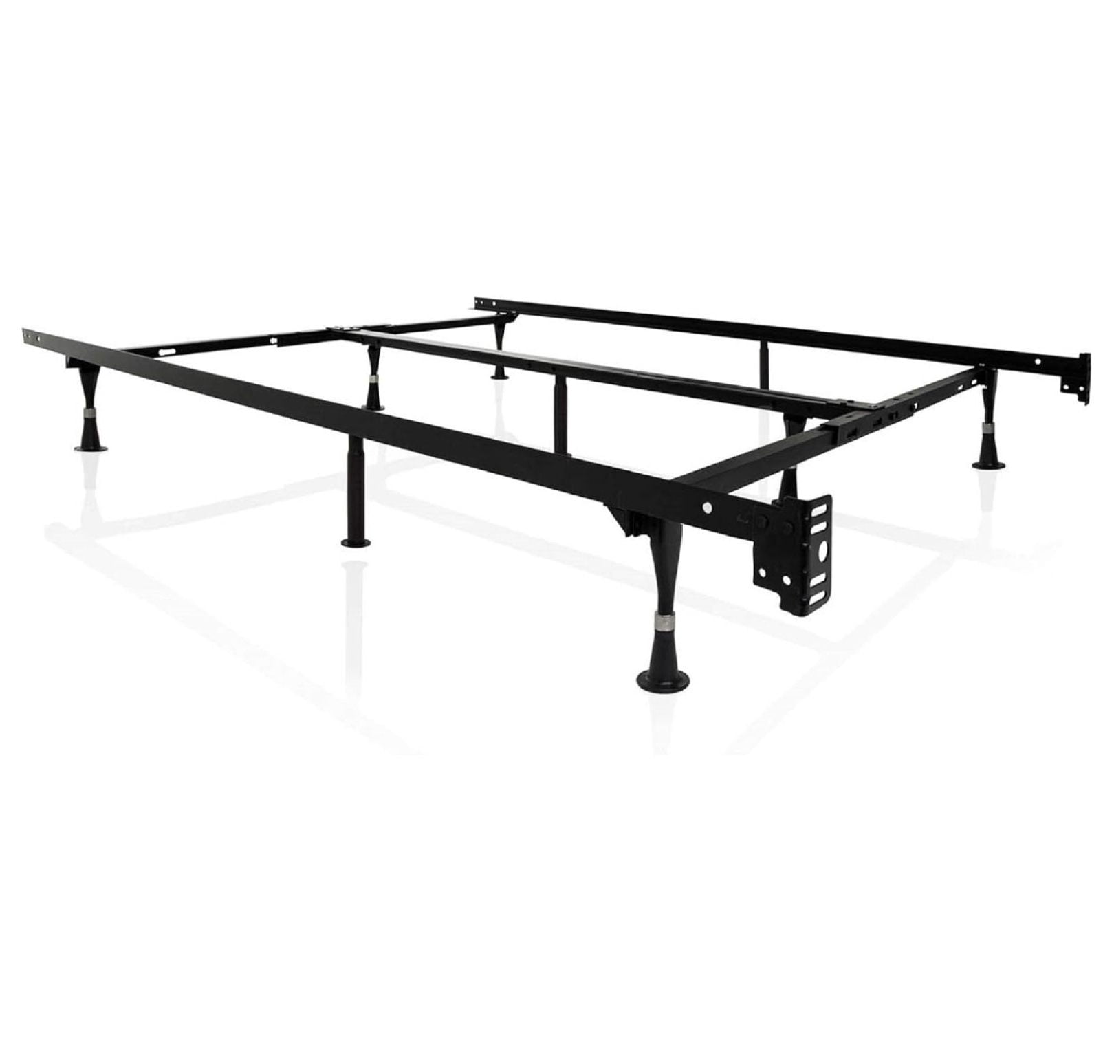 STRUCTURES Heavy Duty 9-Leg Adjustable Metal Bed Frame with Double ...