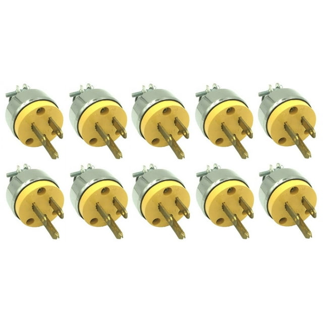 STRUGID 810101 Heavy Duty ARMORED Male Electrical Plug 3-Prong 125V 15A ...