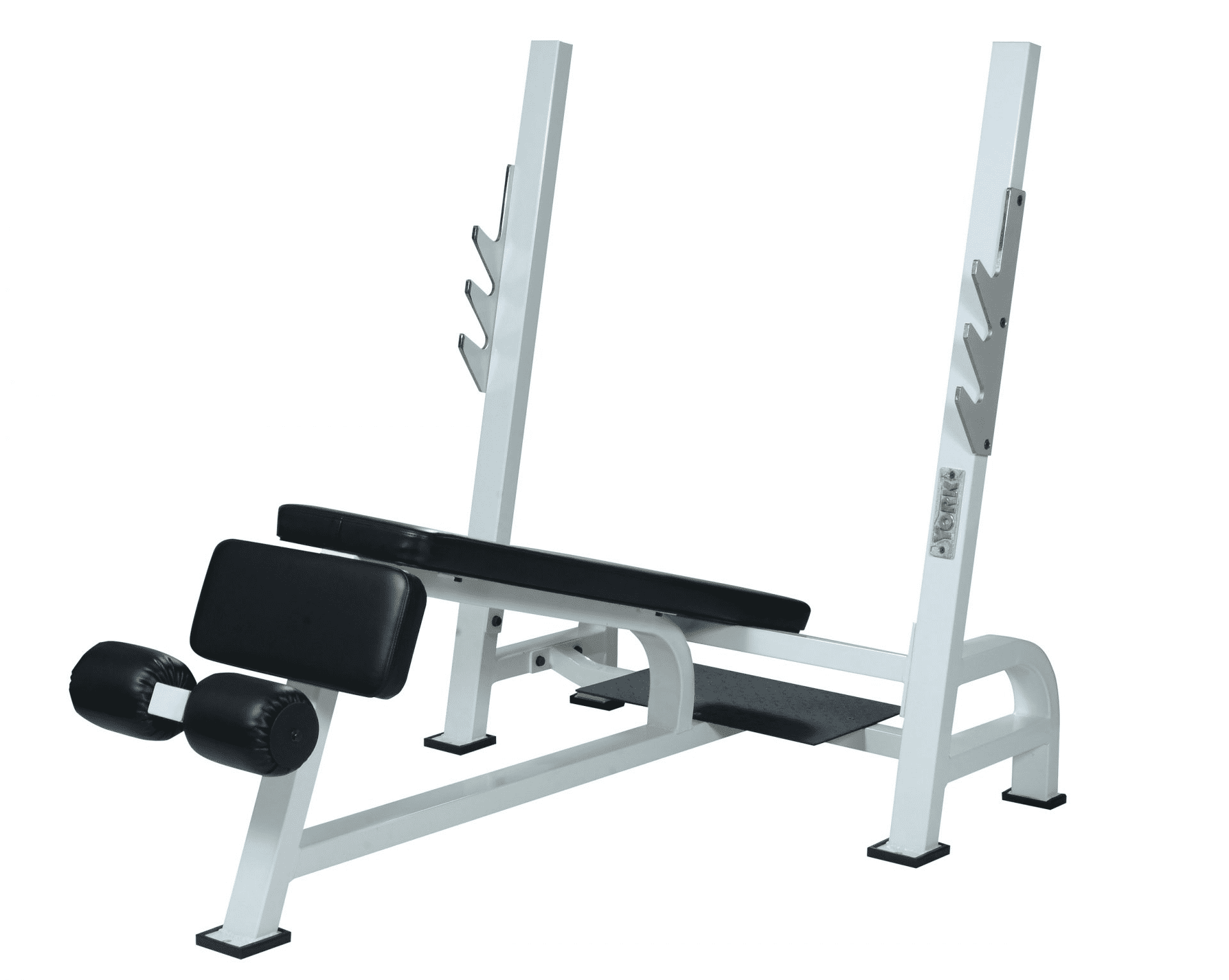 STS Olympic Decline Bench Press With Racks, White - Walmart.com