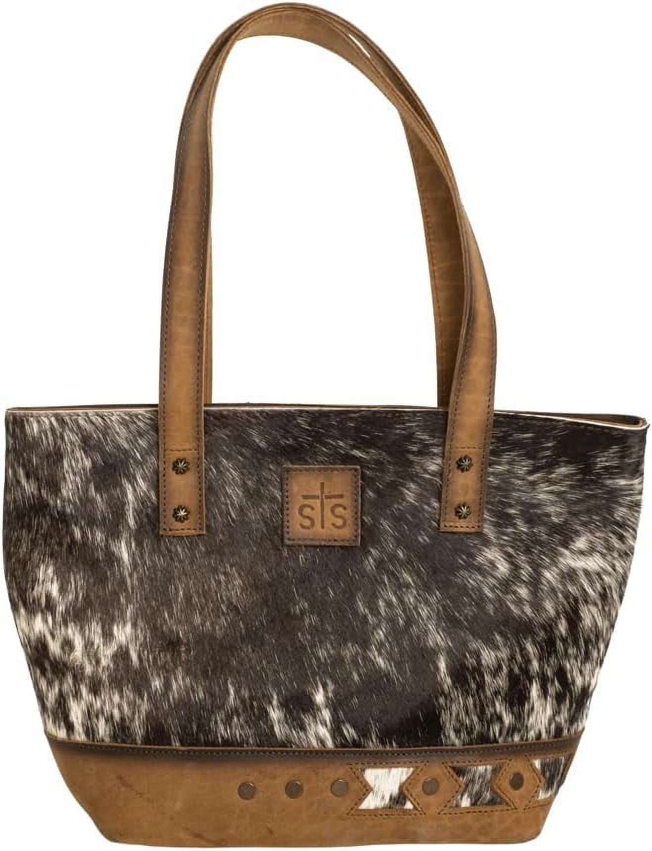 STS RANCHWEAR Roswell Cowhide Small Tote - Ladies Purses, Brown ...
