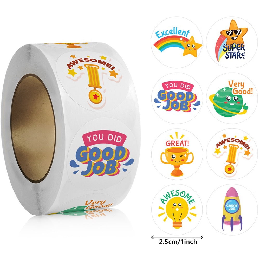 STTWP - 1 Roll of 500 pcs. Teacher "Good Job" Stickers - 1" (25mm ...