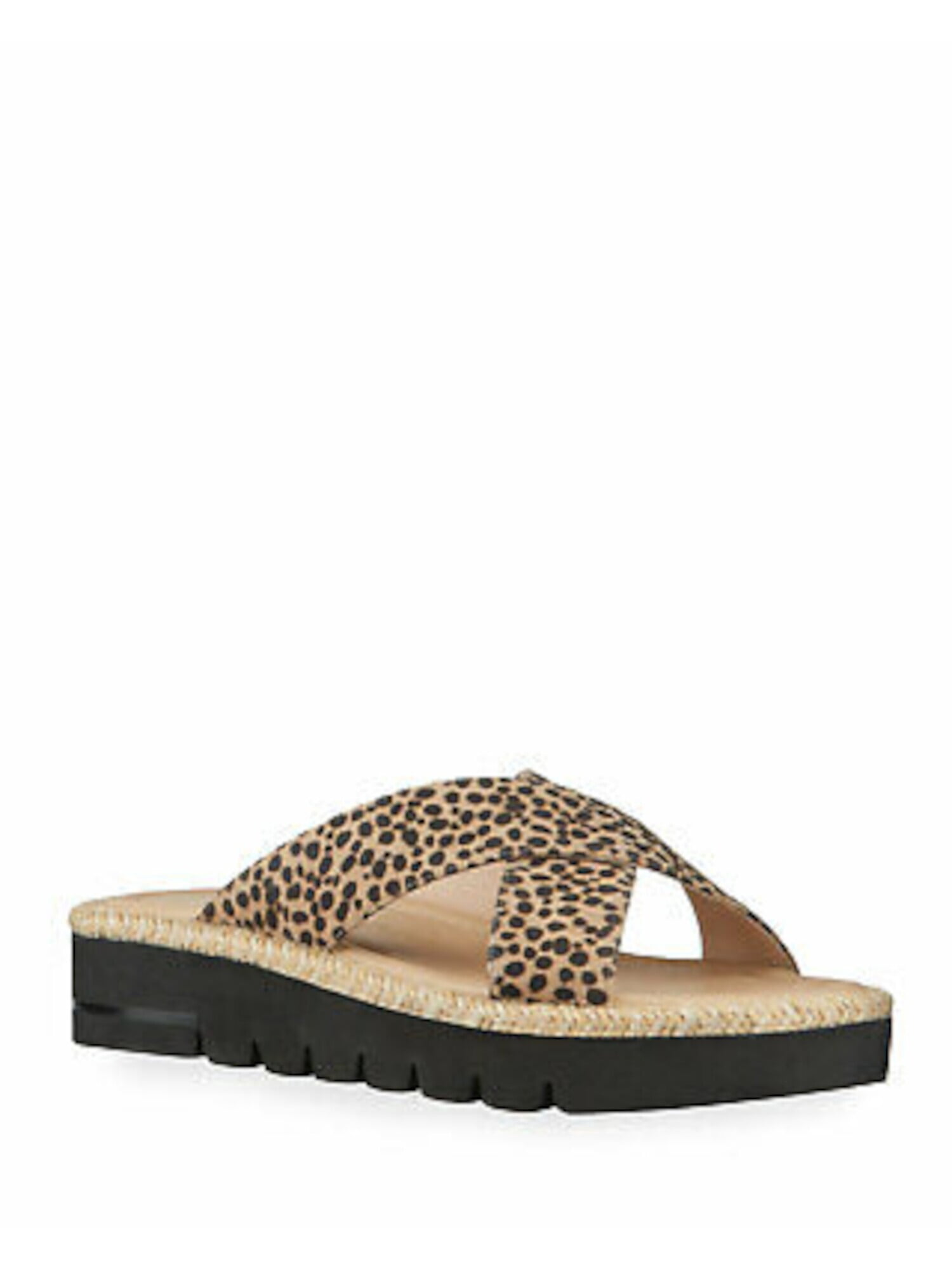 STUART WEITZMAN Womens Beige Animal Print 1/2" Platform Jute Cushioned ...