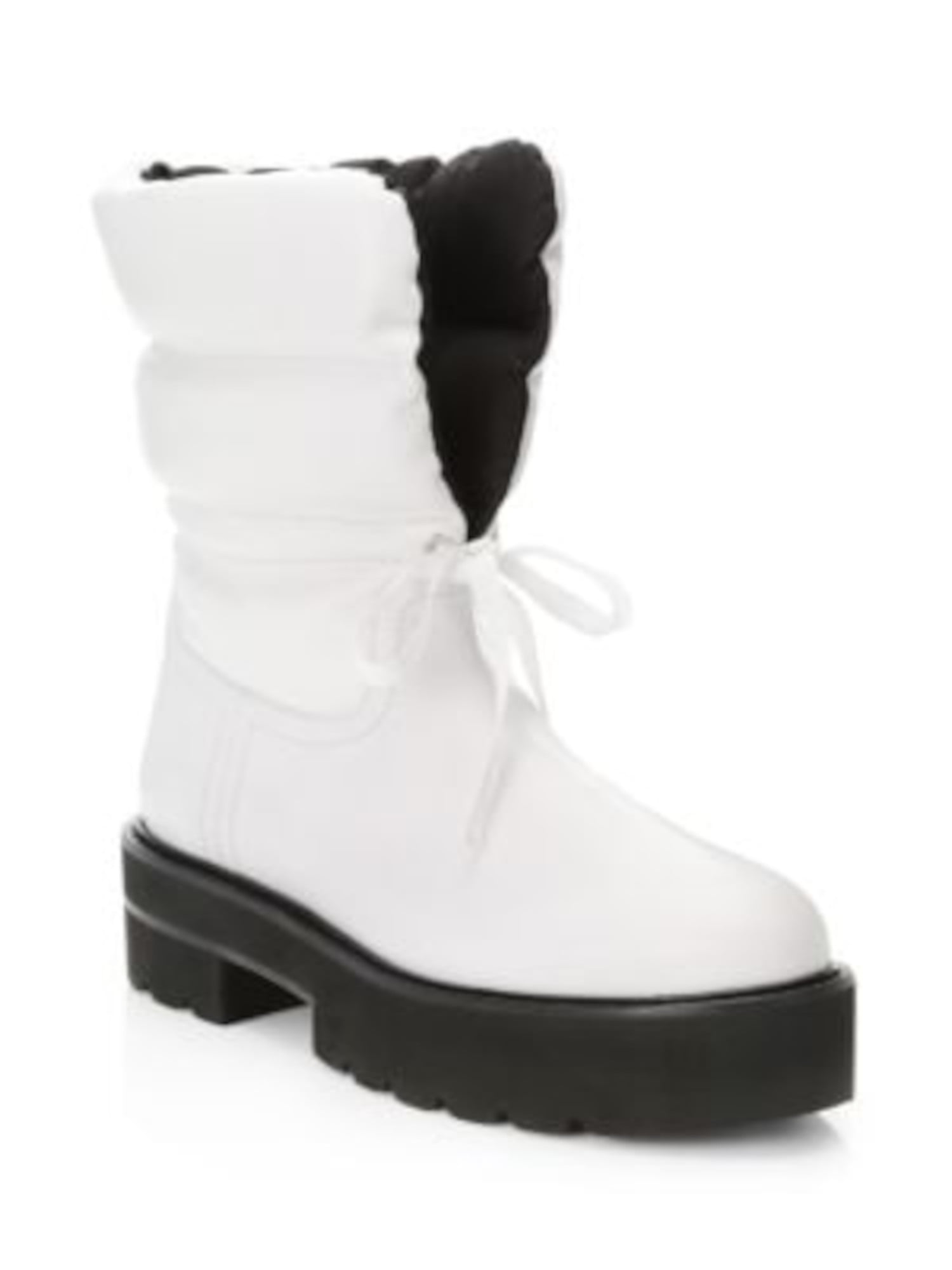 STUART WEITZMAN Womens White Tie 1-1/2" Platform Padded Tyler Round Toe ...