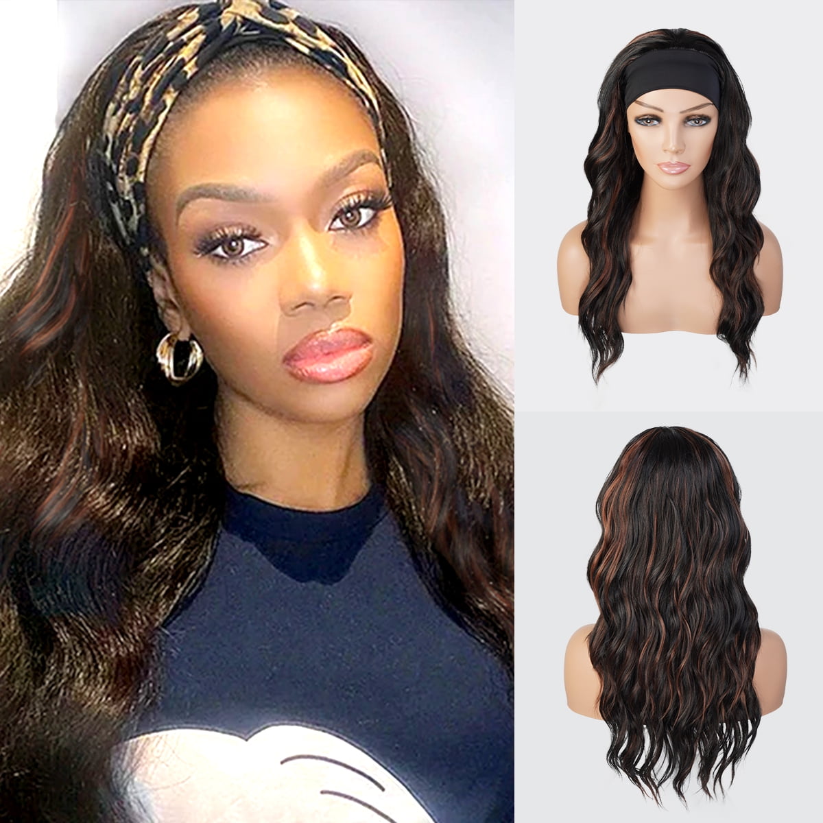STUDIOCUT BY PROS Headband Wig 20 Inch Loose Wave Quick Wrap Headband ...