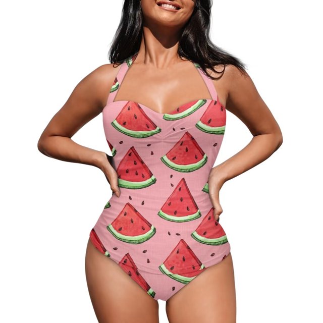 Stuoarte Breathable Women Bikini Sexy One Piece Swimsuits Scoop Neck