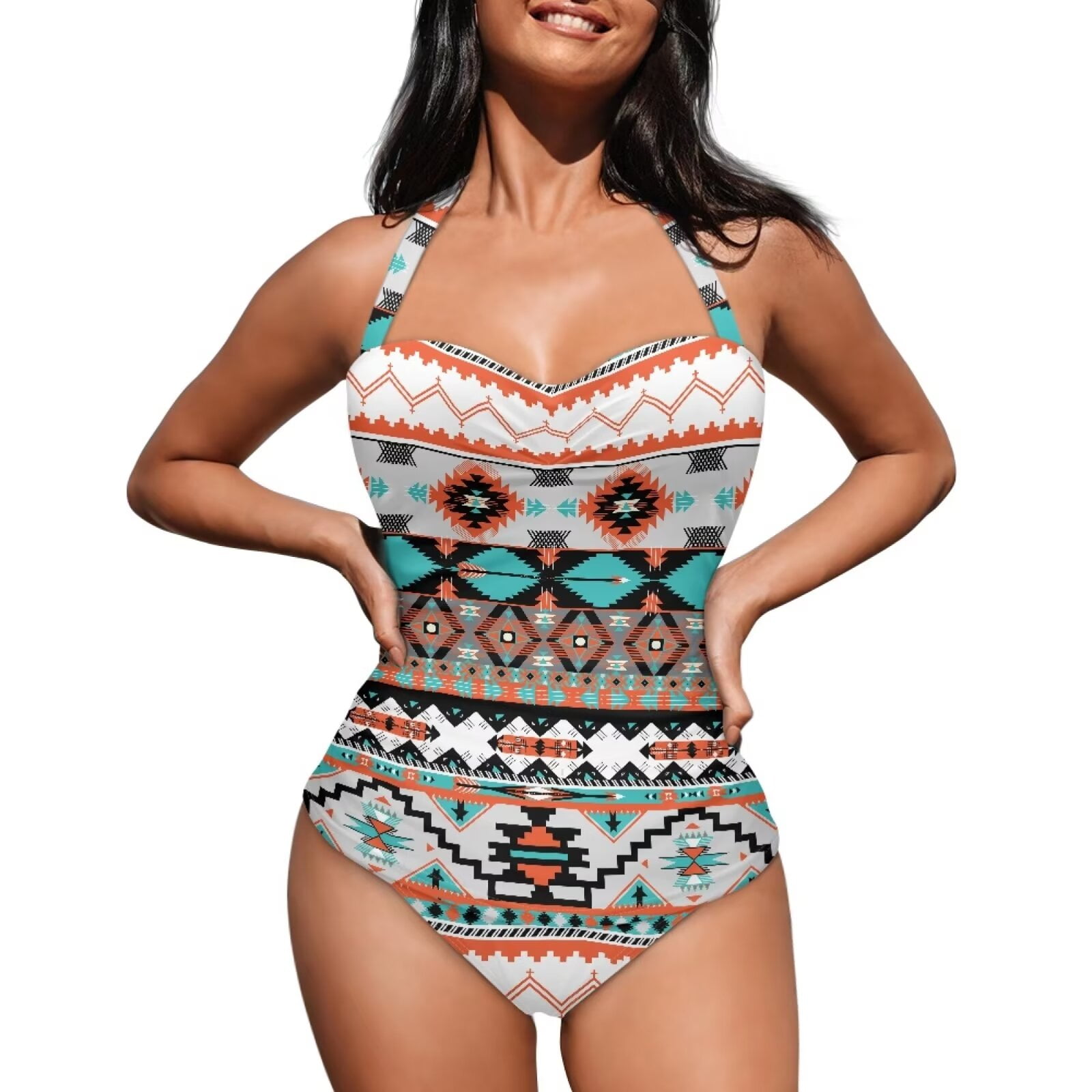 Stuoarte Novelty Swimsuit Women One Piece Bikinis Low Back Halter