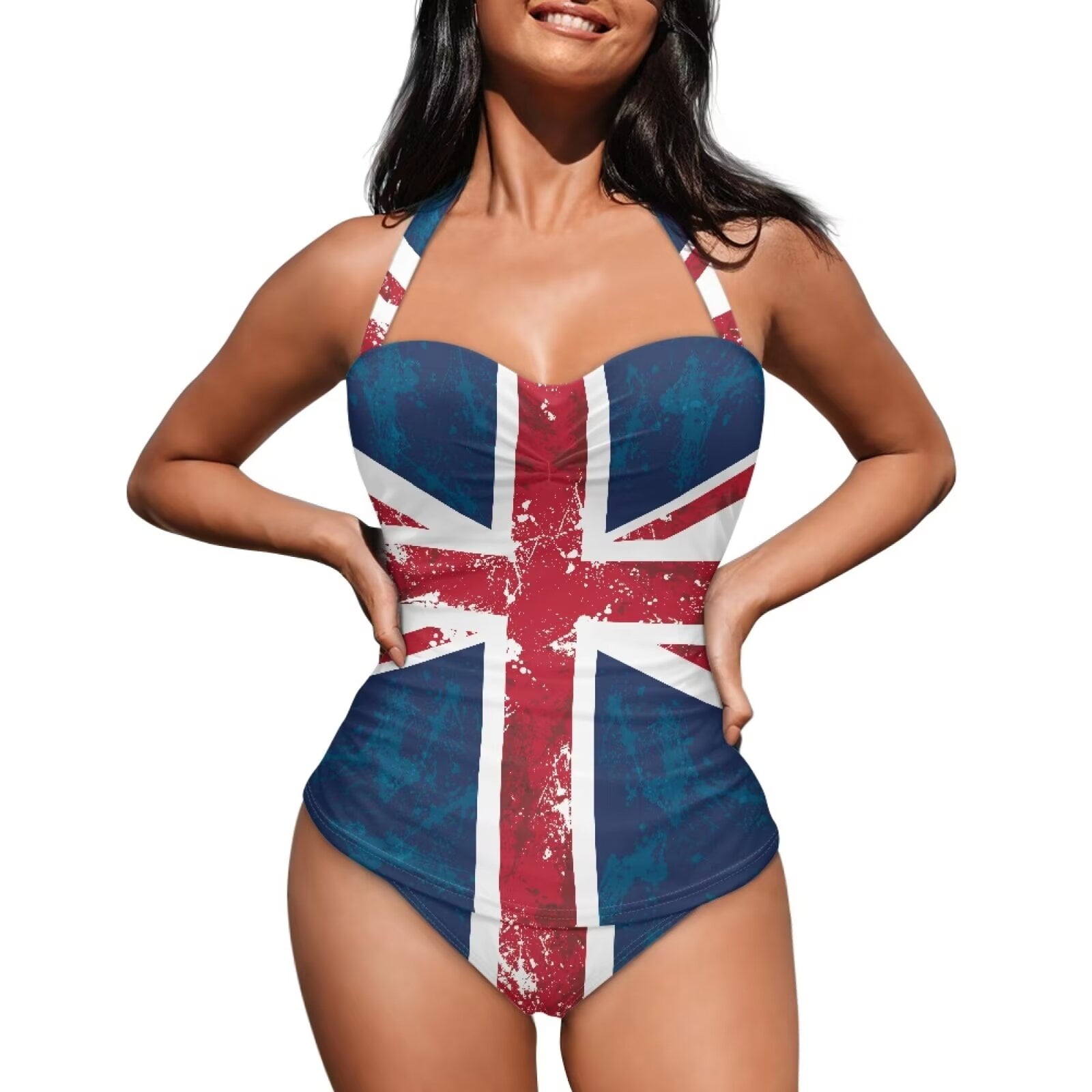 Stuoarte One Piece Bikinis For Women High Cut Halter Neck Swimsuit