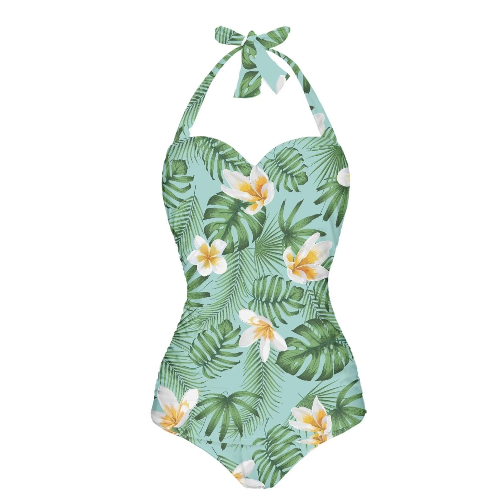 Stuoarte One Piece Swimsuit Women Plus Size Tie Side Bikinis L V Neck