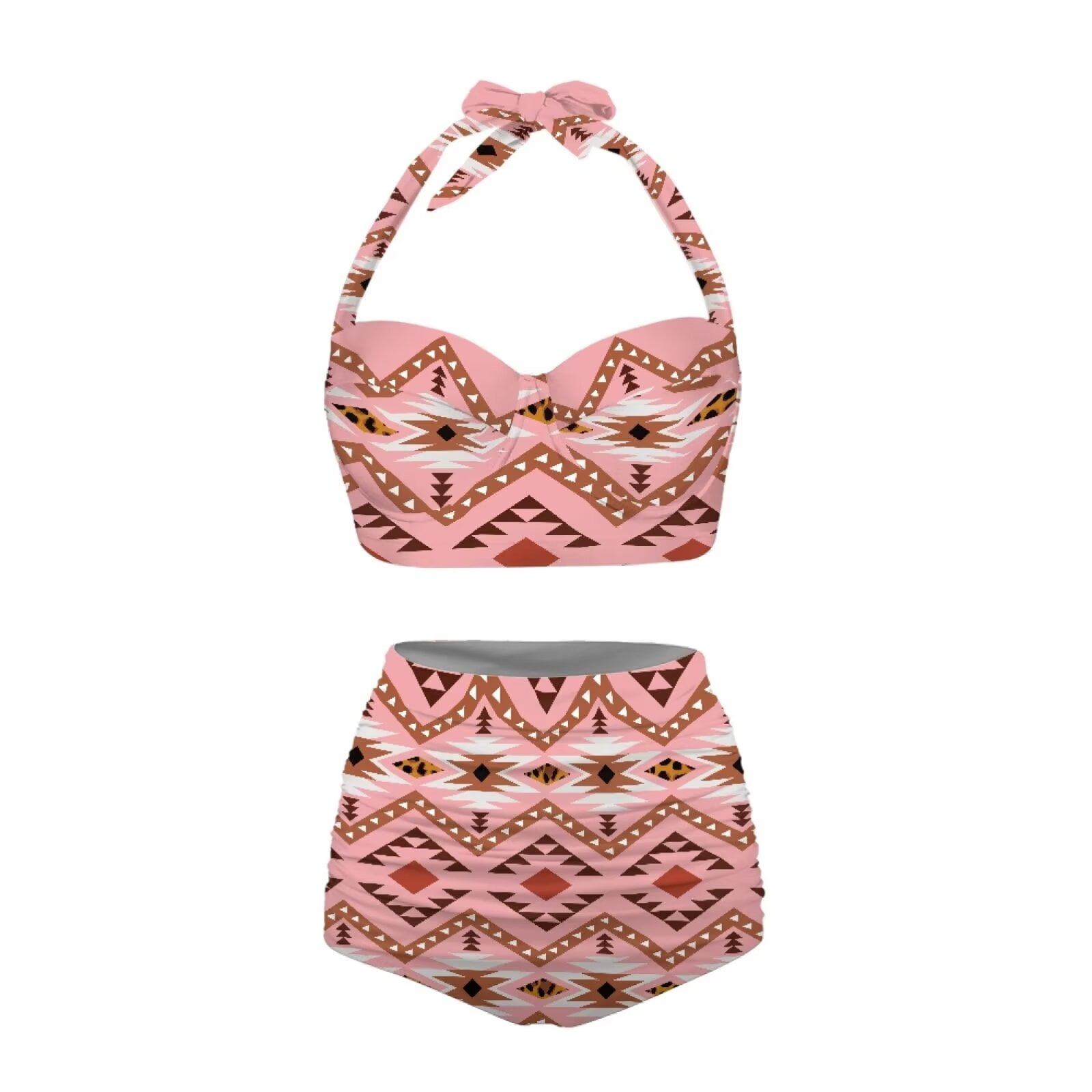 Stuoarte Pink Tankinis For Women With Tummy Control Push Up Halter Bikini Size L Teen Girls