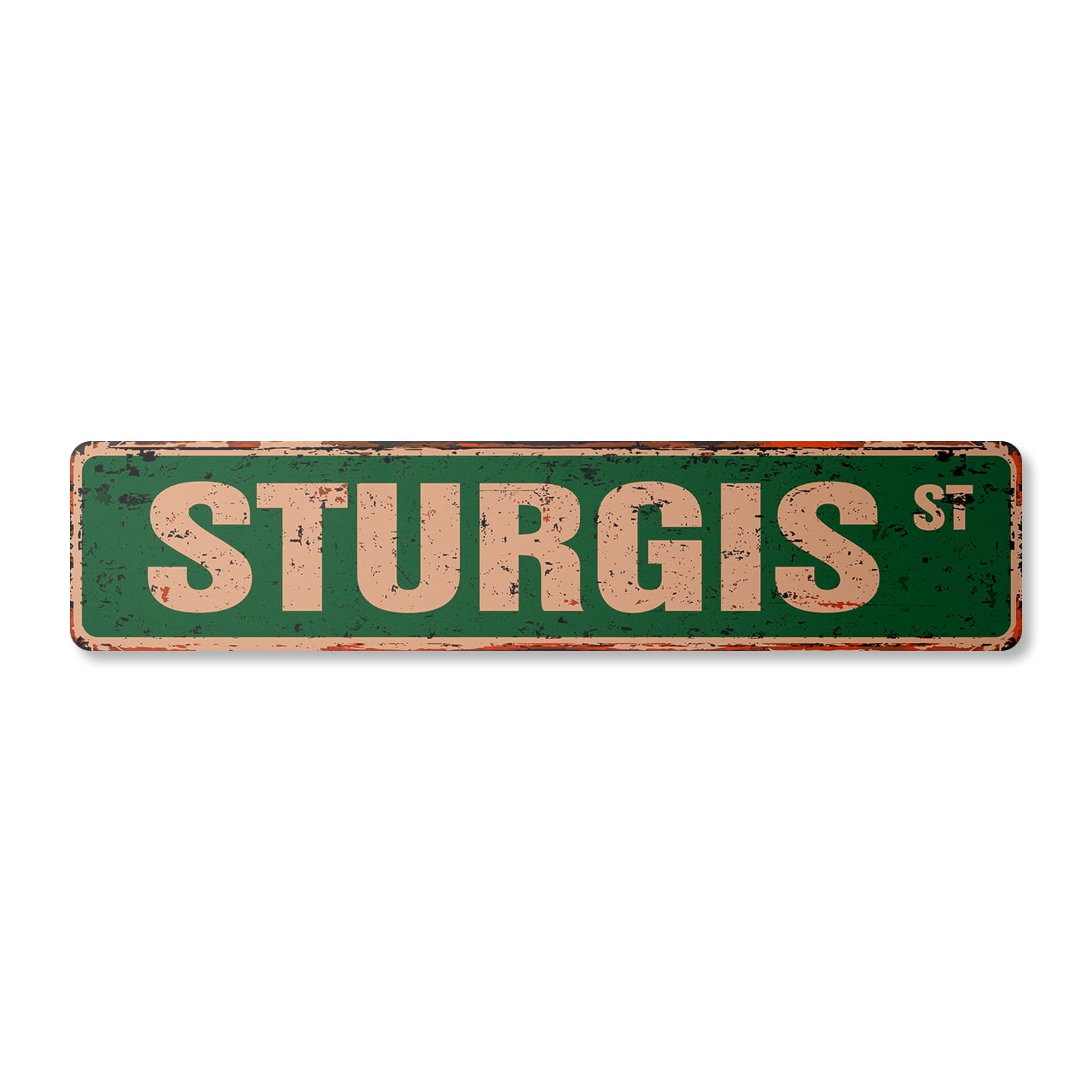STURGIS Vintage Plastic Street Sign motorcycle rally biker hog dude ...