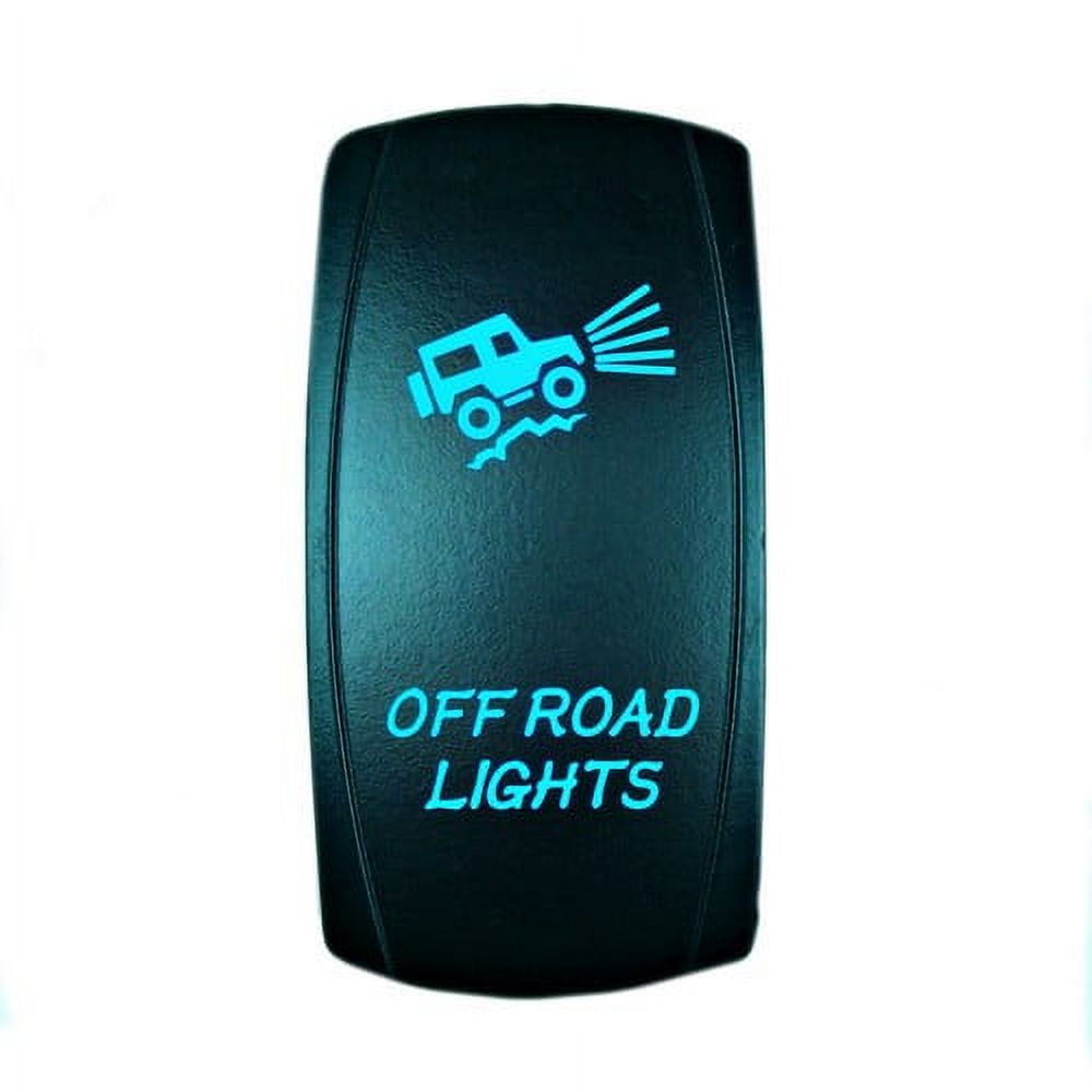 STV Motorsports Blue LED Laser Rocker Switch OFF ROAD LIGHTS - Walmart.com