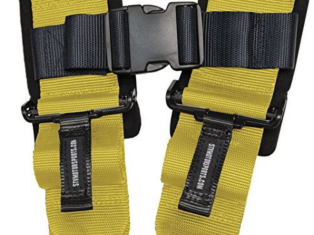 STVMotorsports Safety Harness (4 Point 3 V-Type, Yellow) - Walmart.com