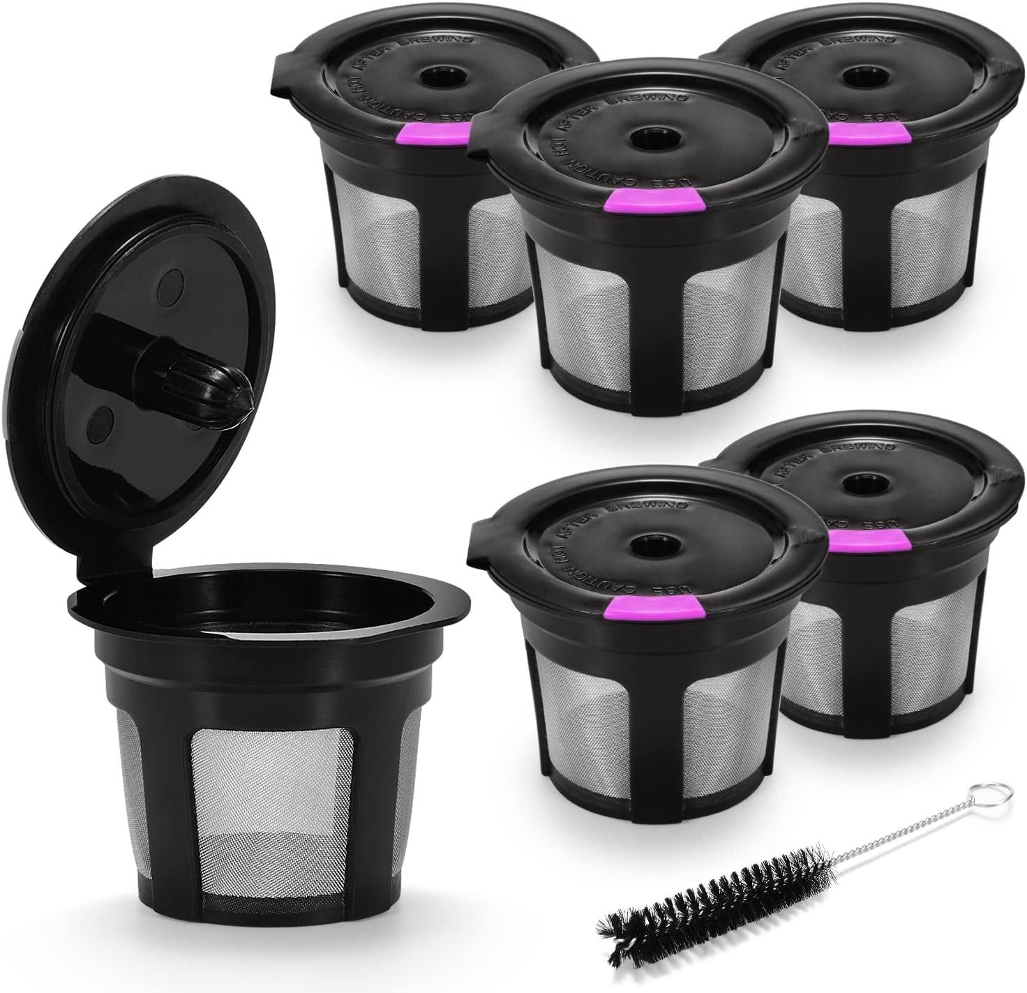 STYDDI 6-Pack Reusable, Fillable K Cups for Keurig 1.0 & 2.0 Brewers ...