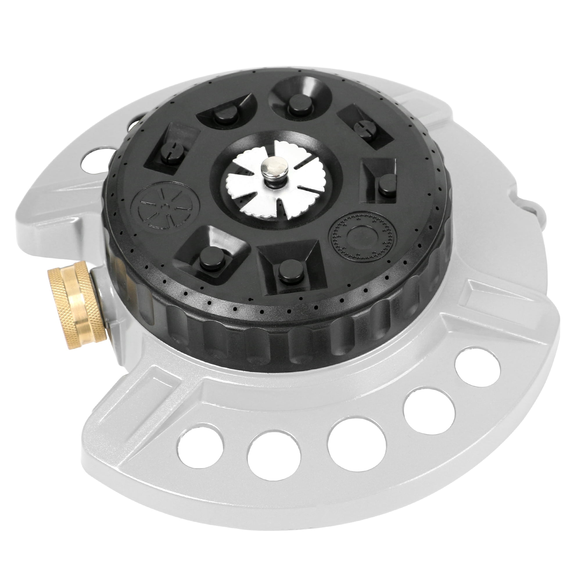 STYDDI Heavy-duty Lawn Sprinkler, 9 Pattern Adjustable Turret Sprinkler ...