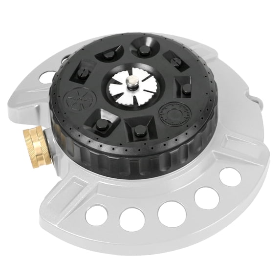 STYDDI Heavy-duty Lawn Sprinkler, 9 Pattern Adjustable Turret Sprinkler ...
