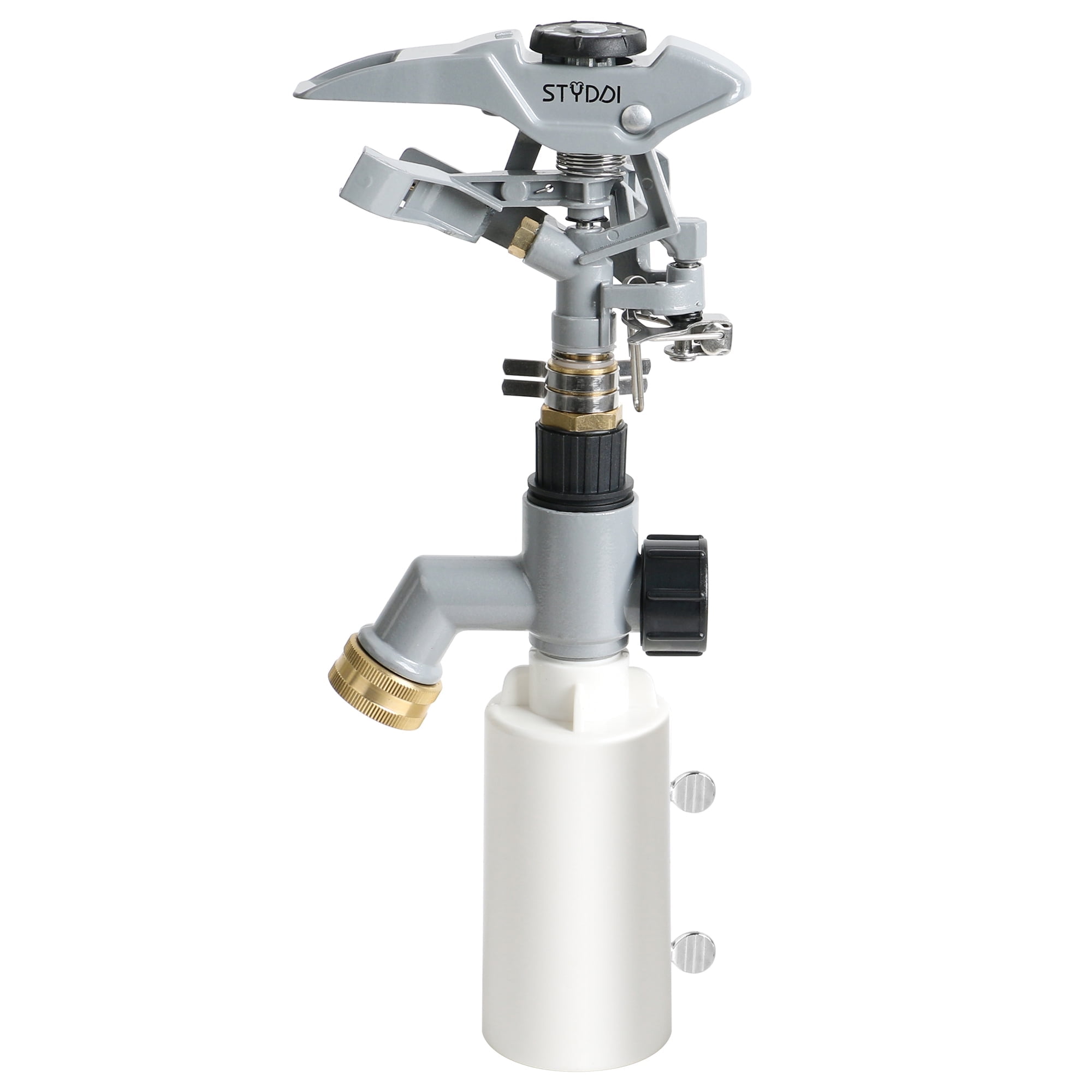 STYDDI T-Post Fence Sprinkler, Zinc-alloy Impulse Sprinkler Head on ...