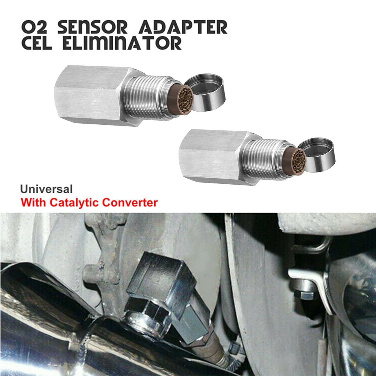 Style&, 2 Pack Mini Catalytic Converter Oxygen Sensor, Built-In Micro ...