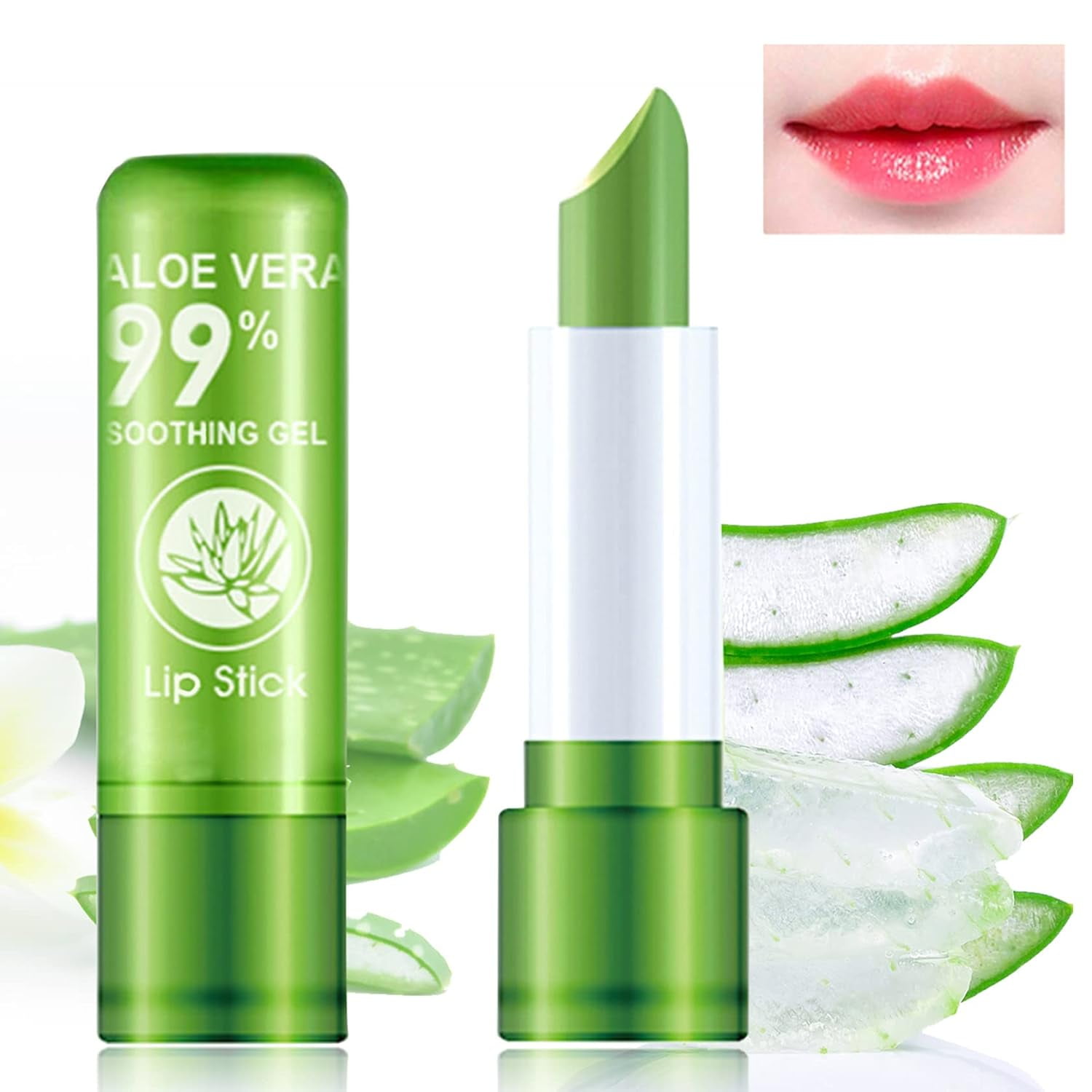STYLE Aloe Vera Lipstick, Magic Temperature PH Color Changing ...