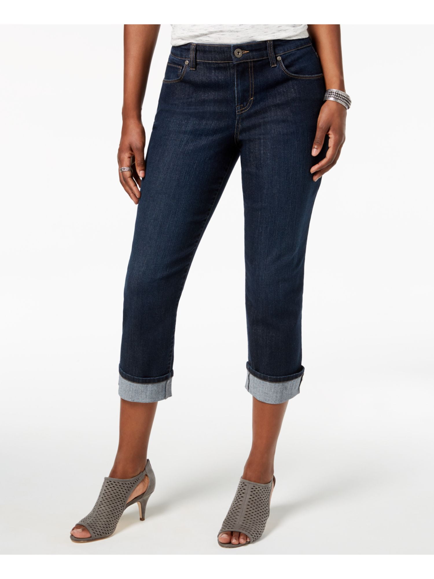 STYLE & COMPANY $25 Womens New Navy Capri Casual Jeans 6P Petites B+B ...