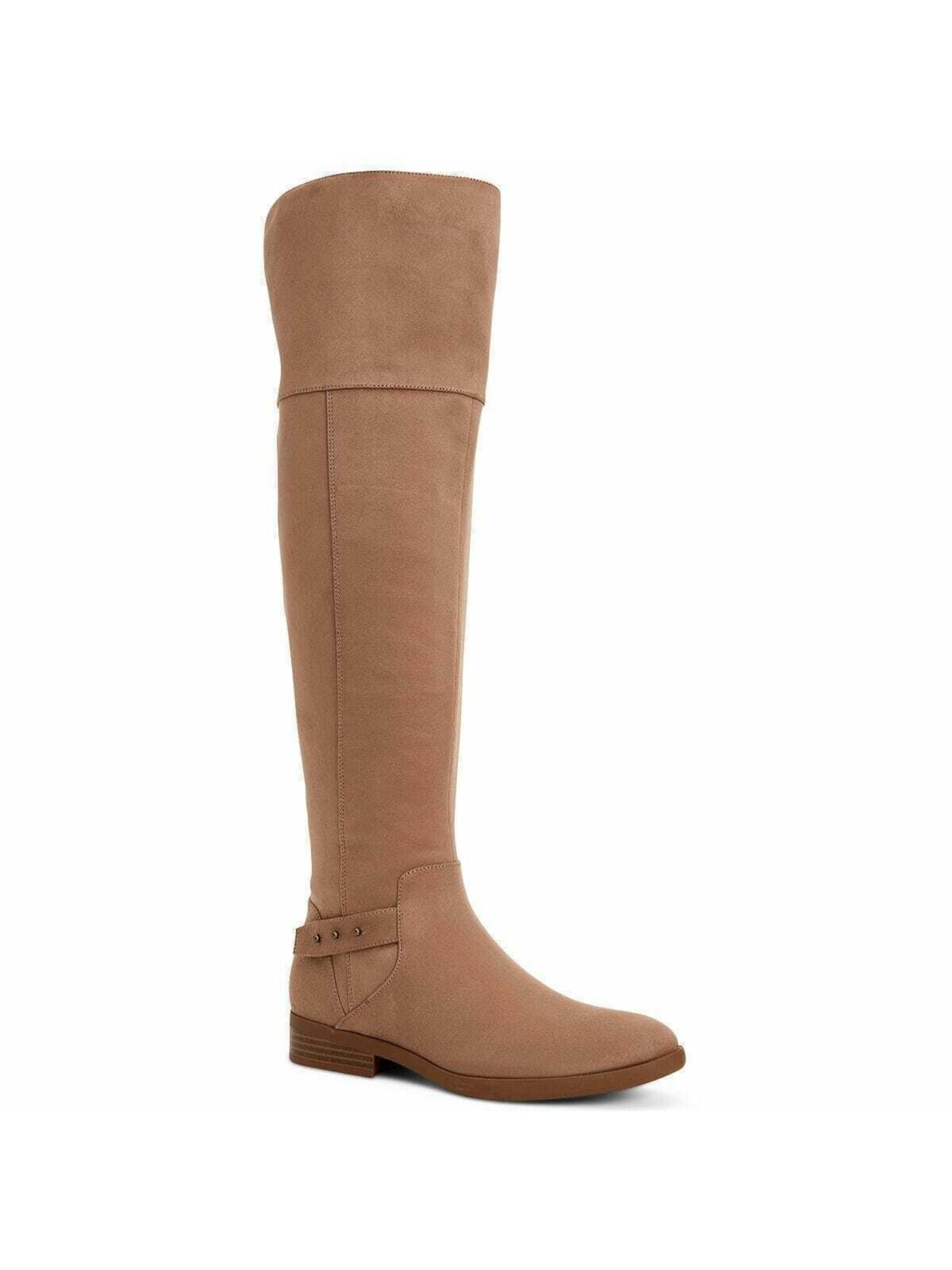 STYLE & COMPANY Womens Beige Round Toe Stacked Heel Zip-Up Dress Boots ...