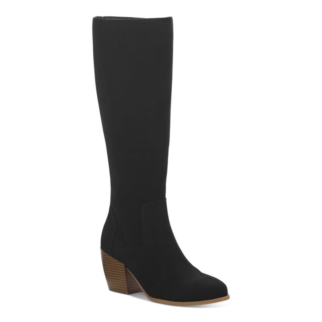 STYLE & COMPANY Womens Black Cushioned Goring Warrda Round Toe Block ...