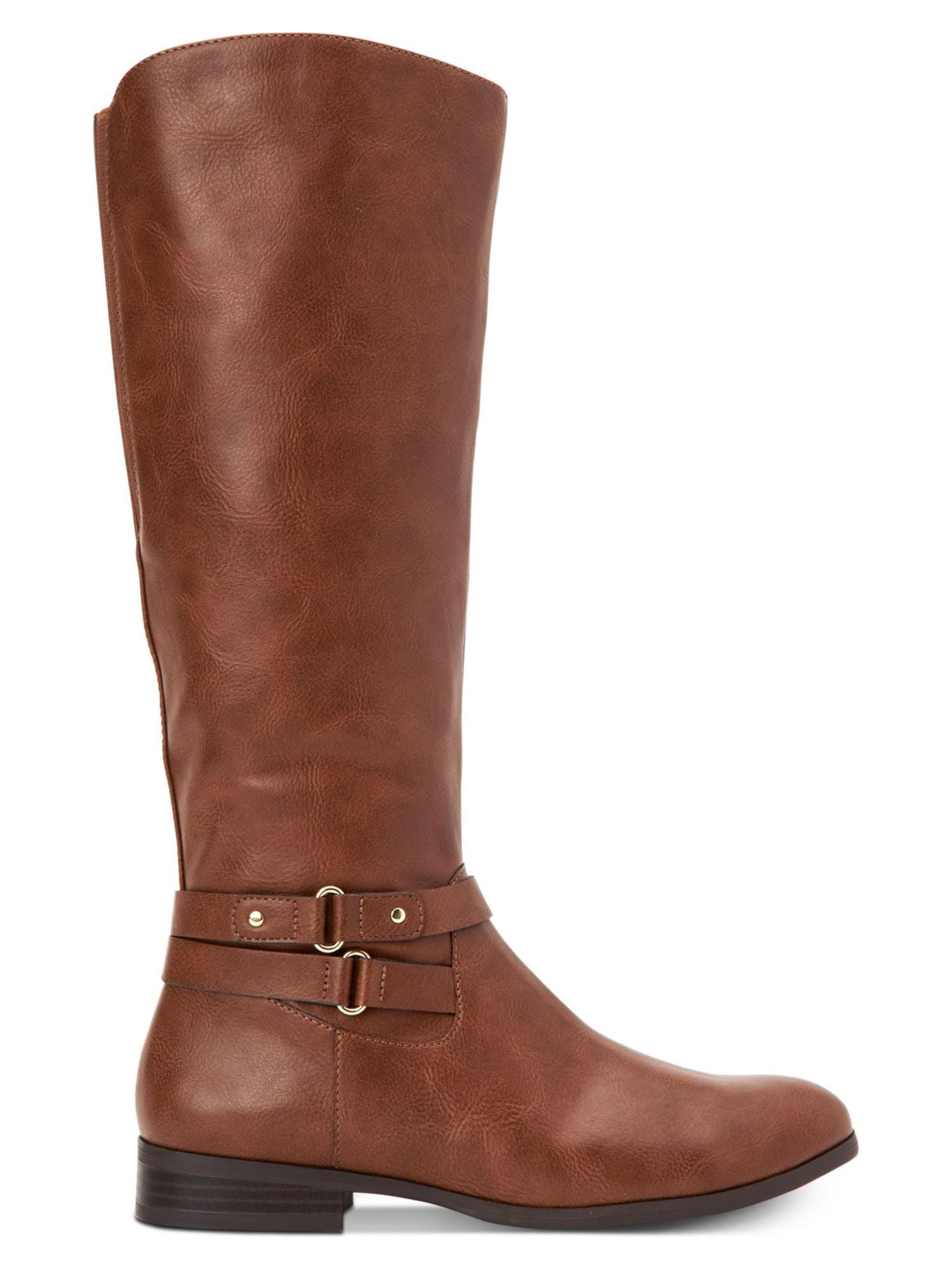 STYLE & COMPANY Womens Brown Hardware Detail Back Elastic Gore ...