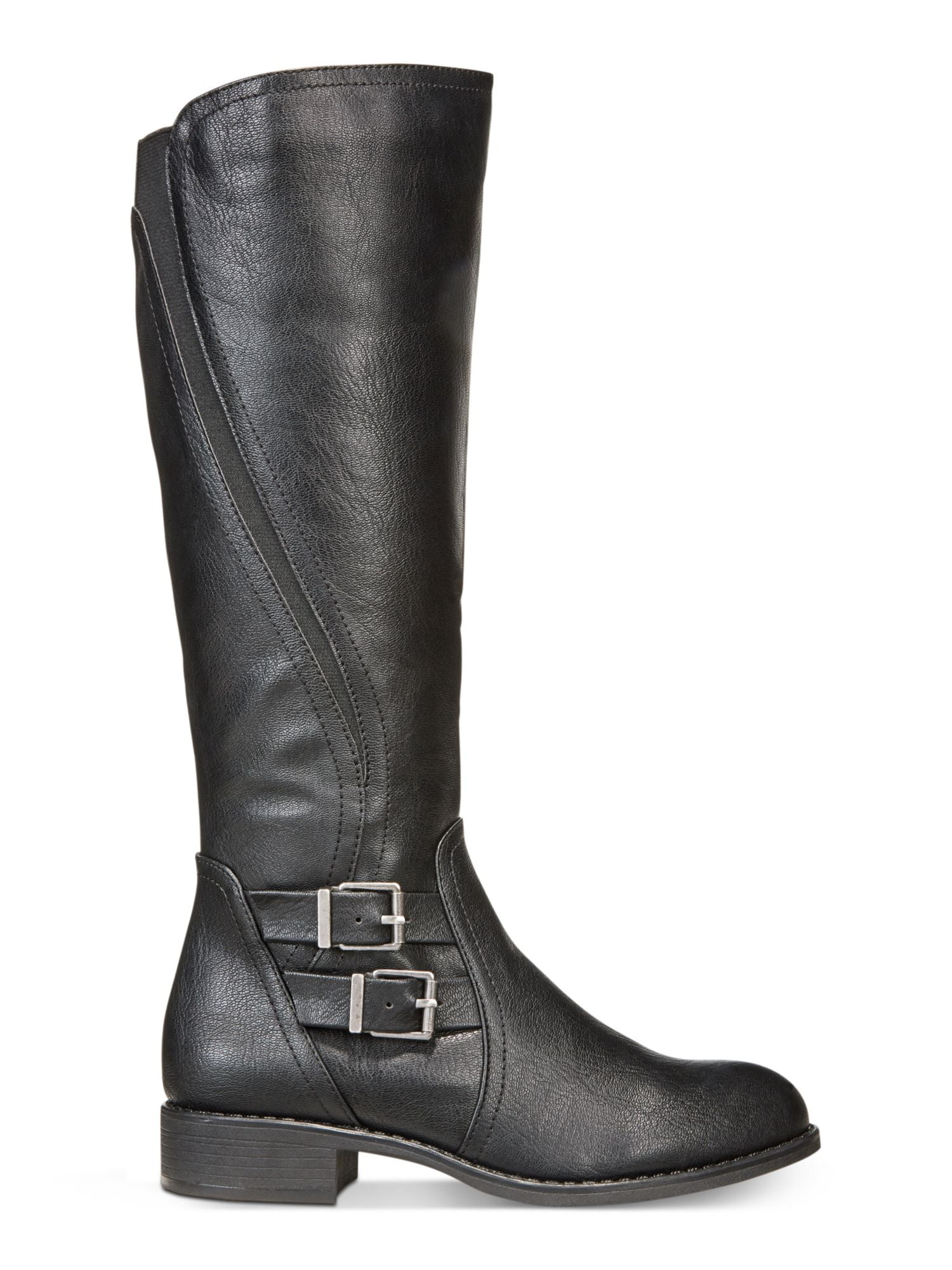 STYLE & COMPANY Womens Gray Double Strap Elastic Gore Buckle Accent ...