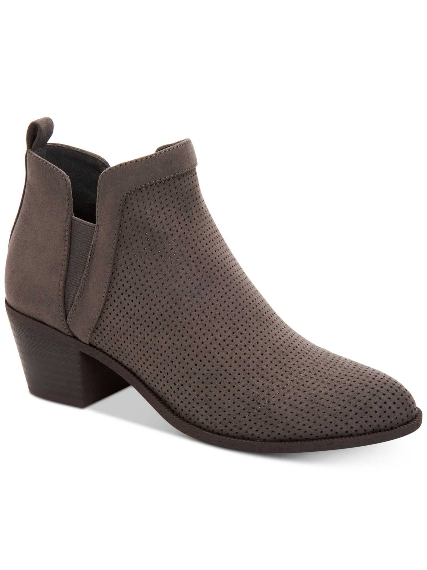 STYLE & COMPANY Womens Gray Perforated Stretch Gore Myrrah Almond Toe ...