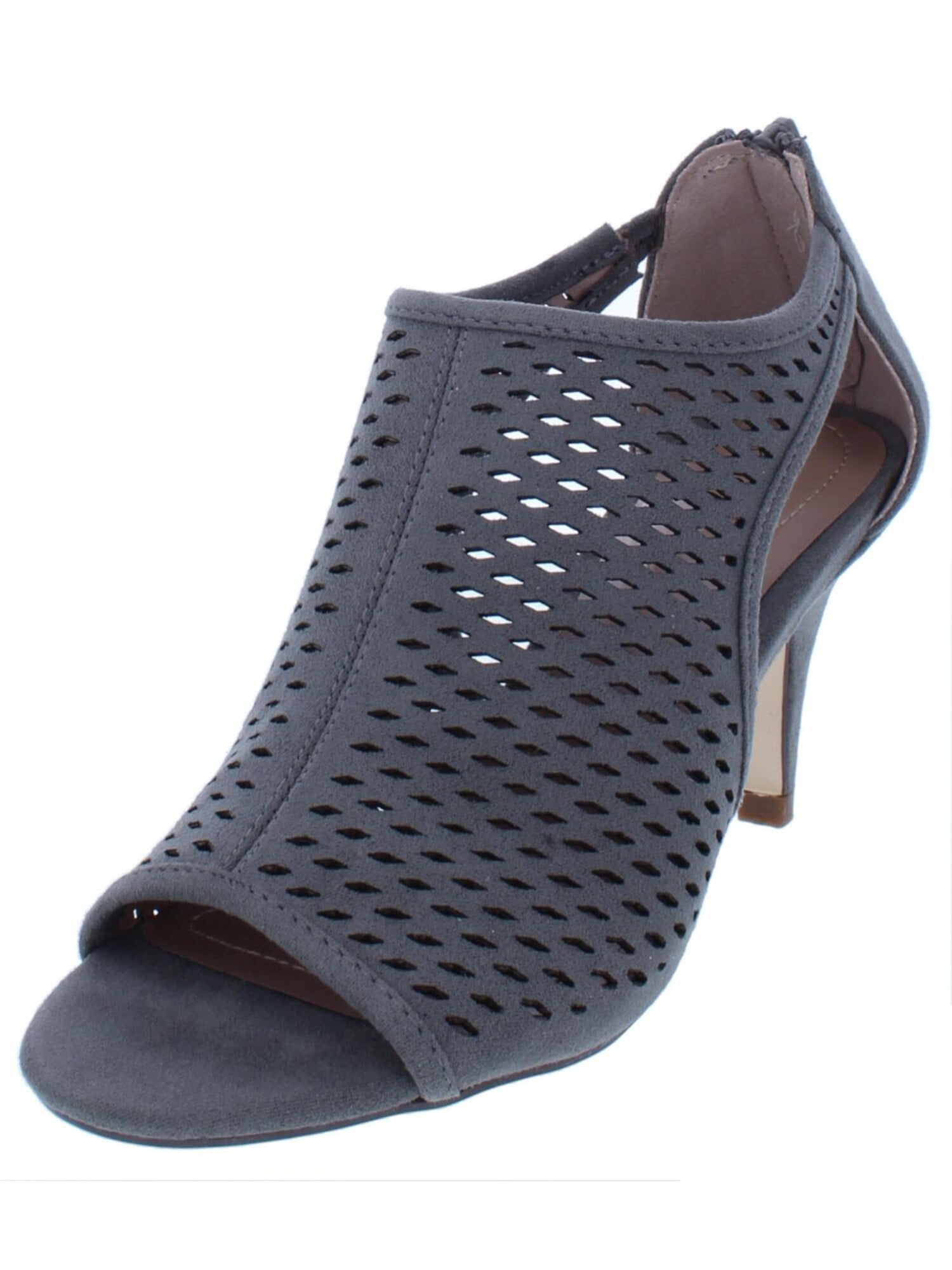 STYLE & COMPANY Womens Gray Side Cutouts Perforated Padded Haddiee ...