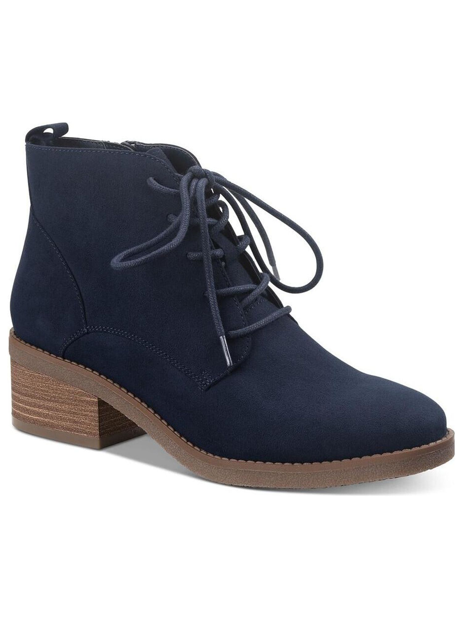 STYLE & COMPANY Womens Navy Pull Tab Lace Up Cushioned Comfort Rizio ...