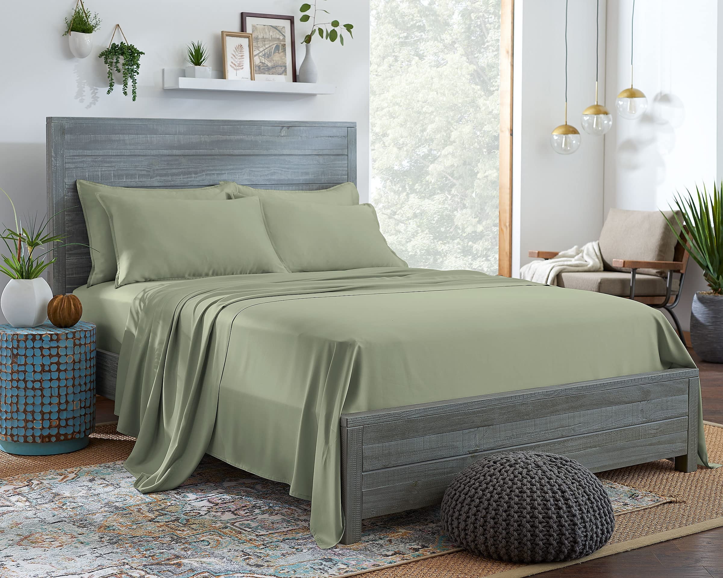 STYLINEN 100% Tencel Sheets Full Size Bed Sheets 4pc Set, 100% ...