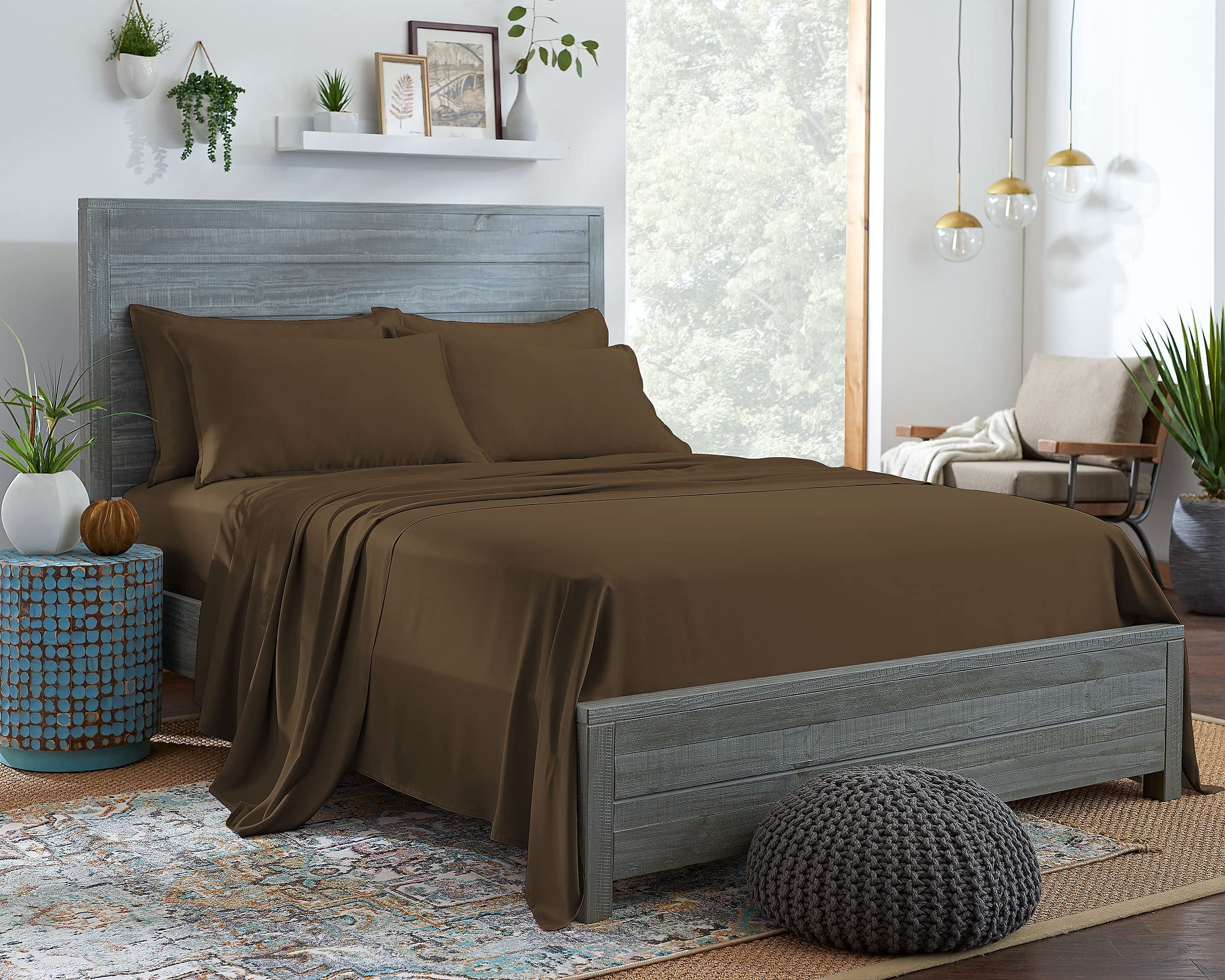 STYLINEN 100% Tencel Sheets King Size Bed Sheets 4pc Set, 100% ...