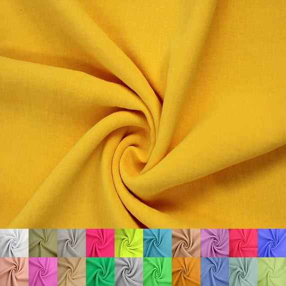STYLISH FABRIC Bright Yellow 100% Polyester Air Flow Light Weight ...