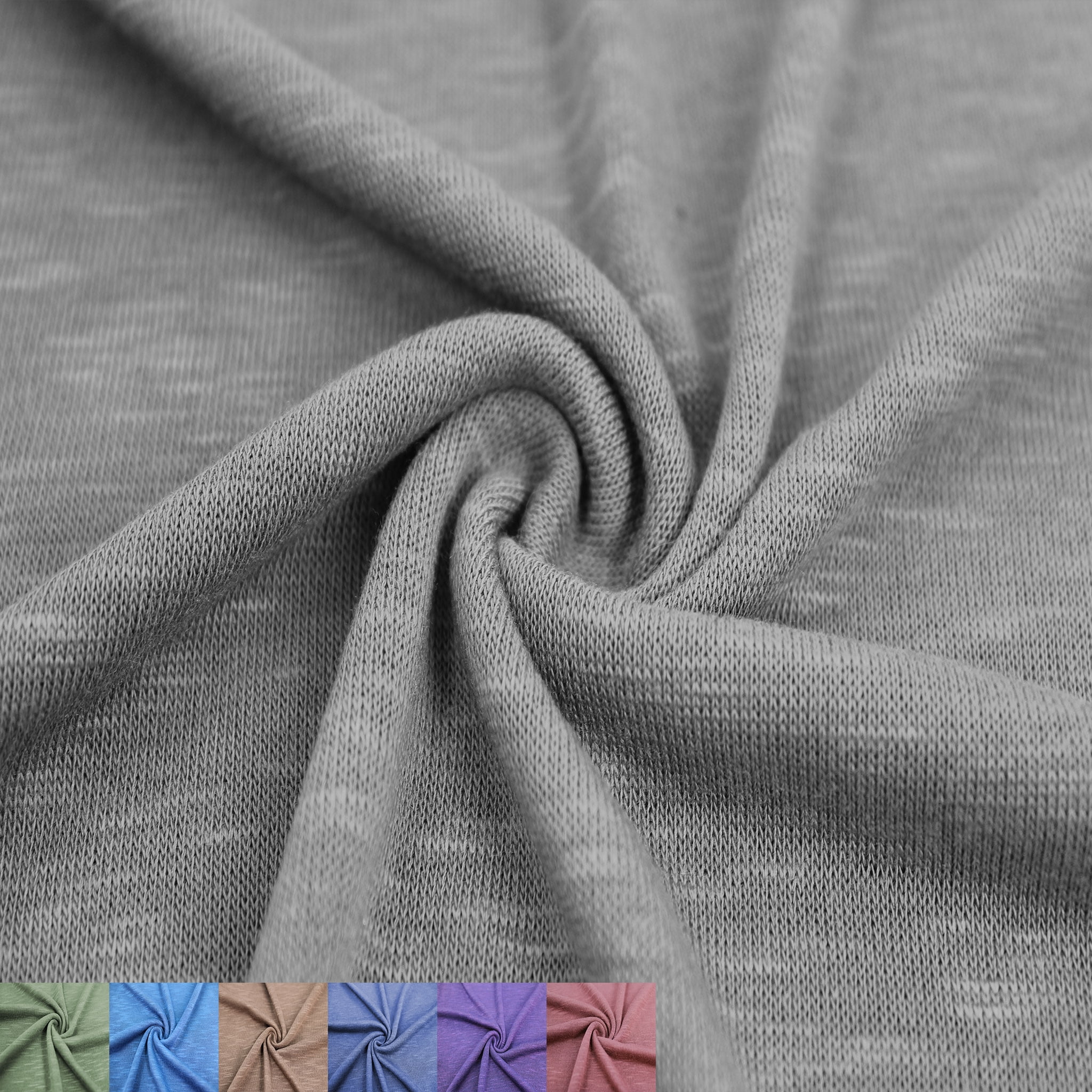 STYLISH FABRIC Gray Hacci Slub Sweater Knit Fabric, DIY Projects by the ...