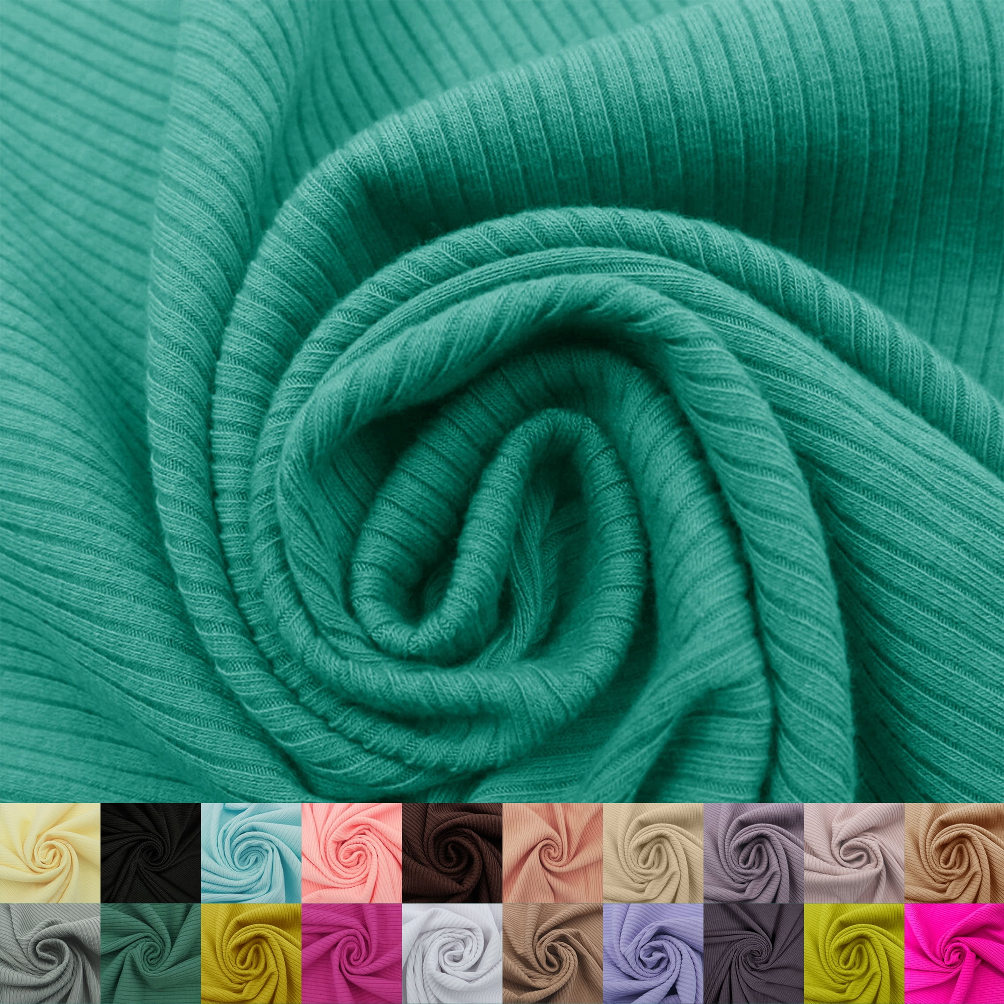 STYLISH FABRIC Kelly Green Solid 4x2 Rib Knit Fabric, DIY Projects by ...