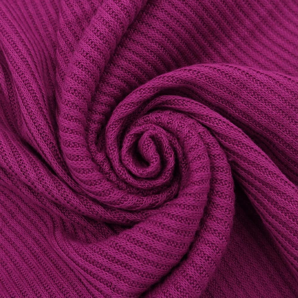 STYLISH FABRIC Magenta Dark 2x1 Rib Hacci Slub Fabric, DIY Projects by ...