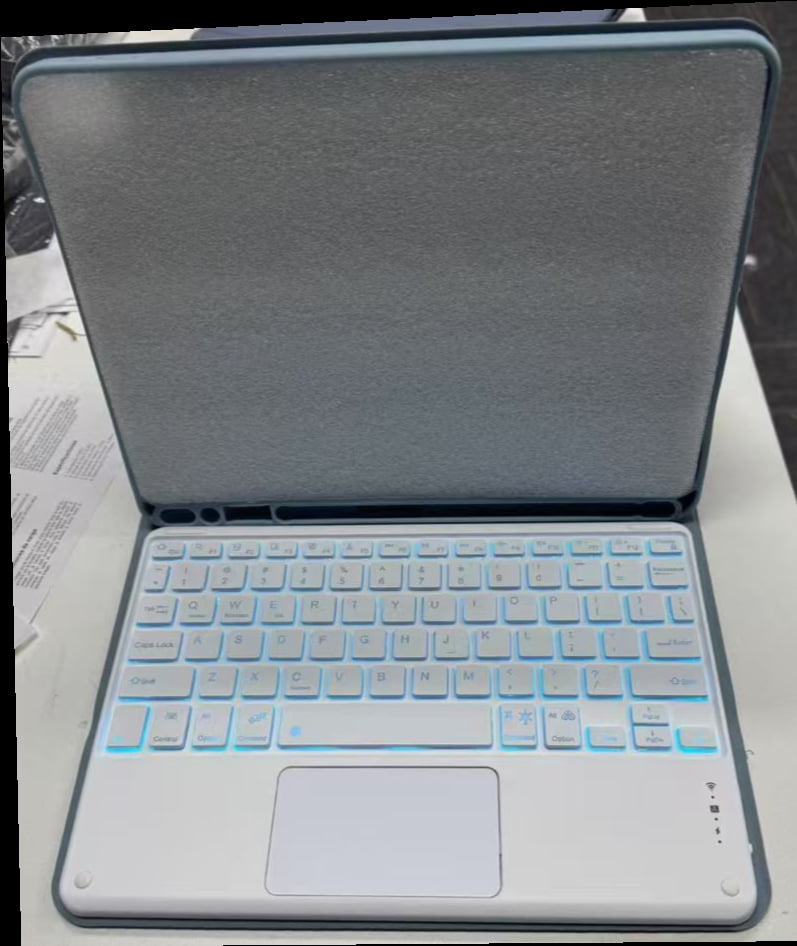 STYU For2025Ipad11th Tablet Wireless Bluetooth Touch Backlight Keyboard Air7 Protective Shell ...