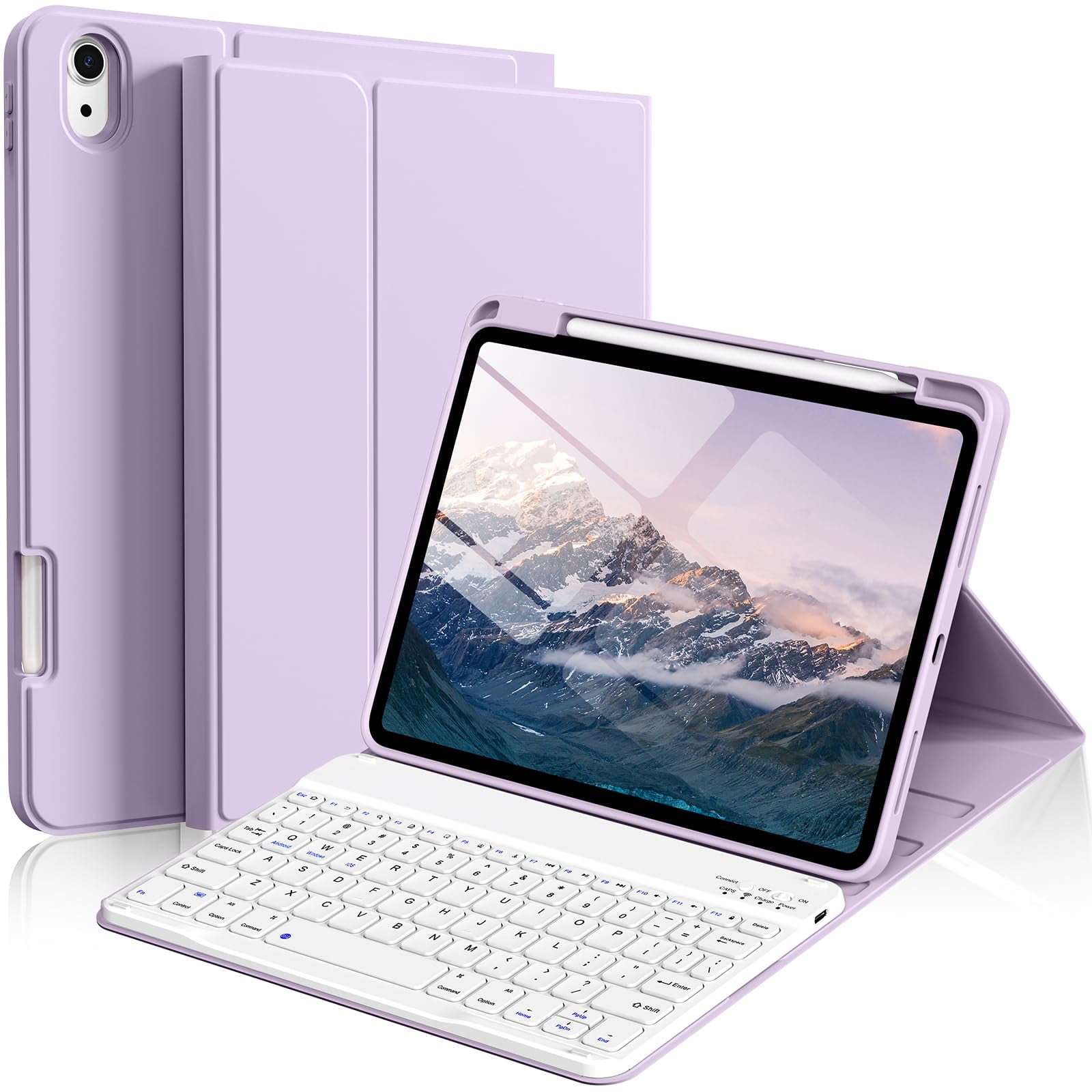 STYU IPad 10th Generation Case with Keyboard 10.9 inch 2022, Detachable ...