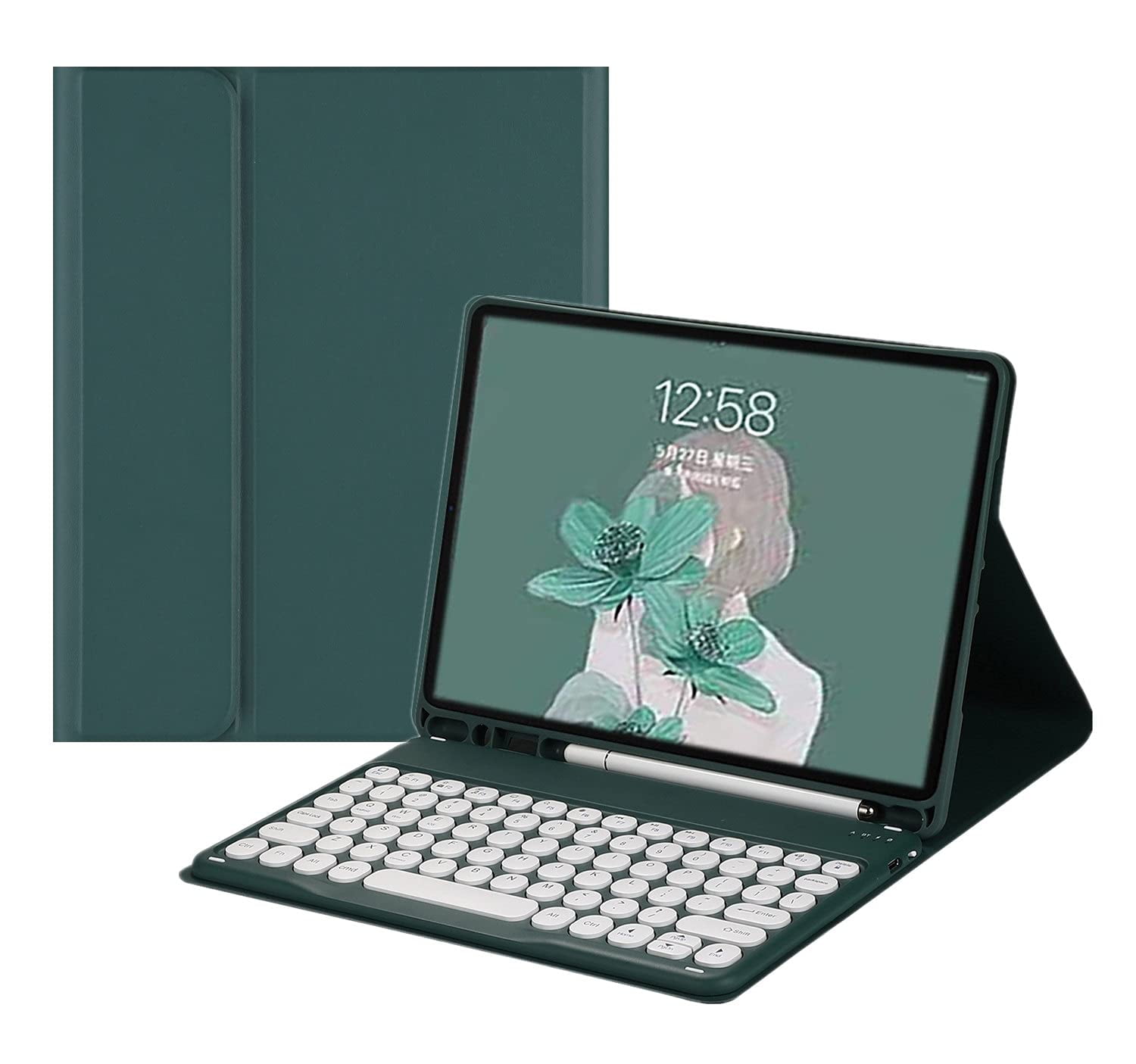 STYU Keyboard Case for Galaxy Tab A7 10.4 inch 2020 Color Keyboard Cute ...