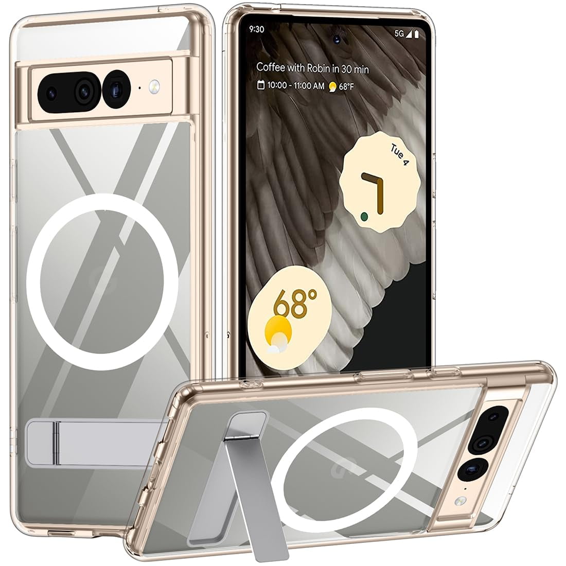 STYU Magnetic Case for Google Pixel 7 Pro, Built-in Kickstand ...