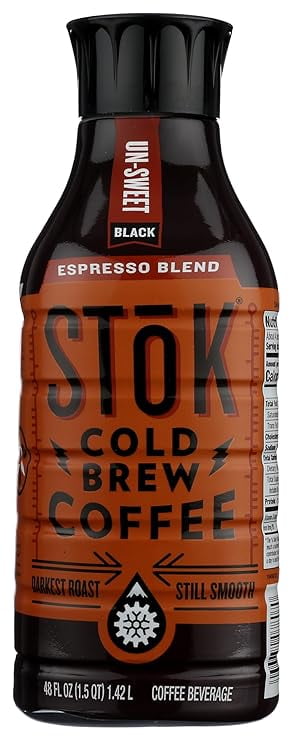 SToK Cold Brew Coffee, Espresso Blend, Dark Roast Brewed Low and Slow ...