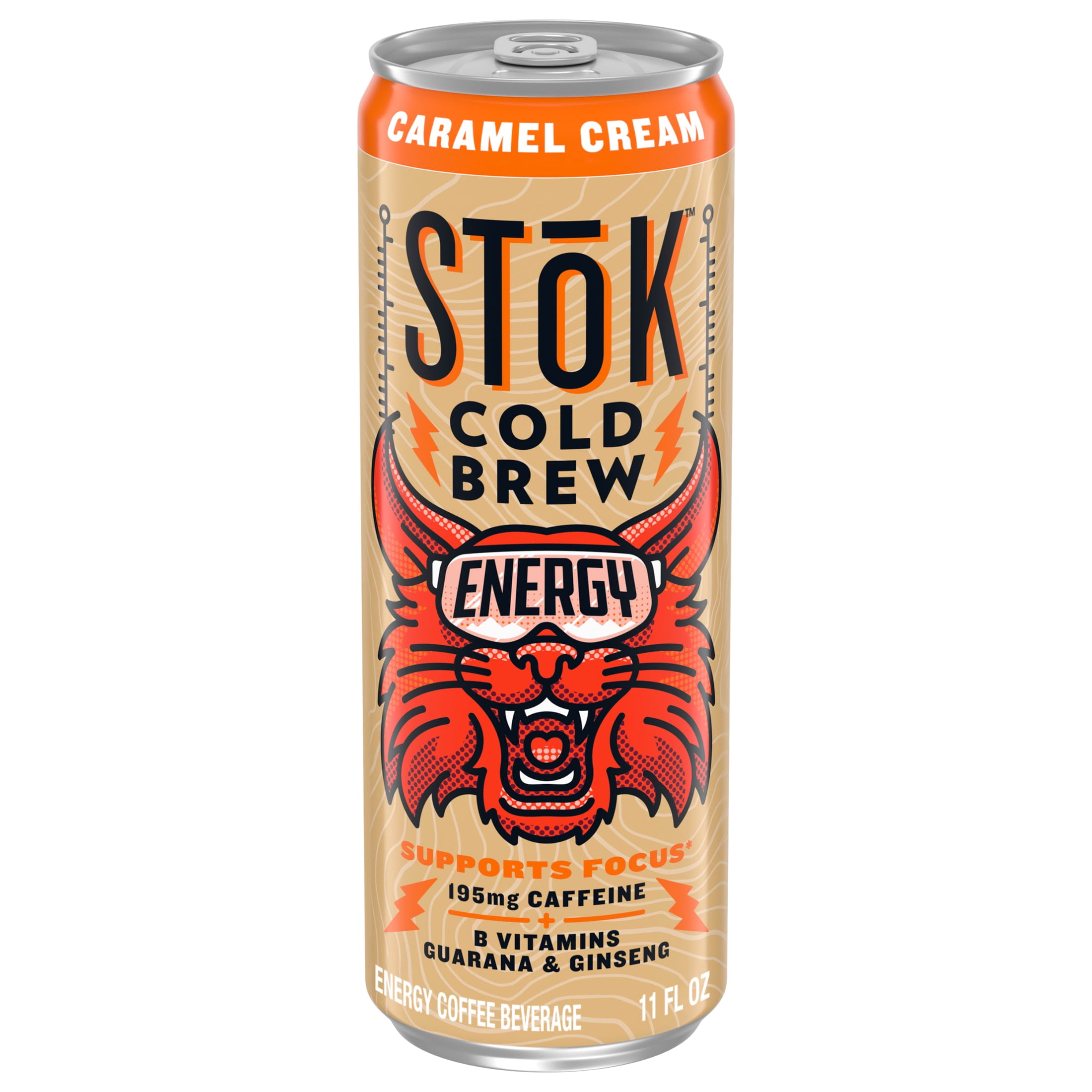 SToK Cold Brew Energy Caramel Cream Energy Coffee Beverage, 11 fl oz ...
