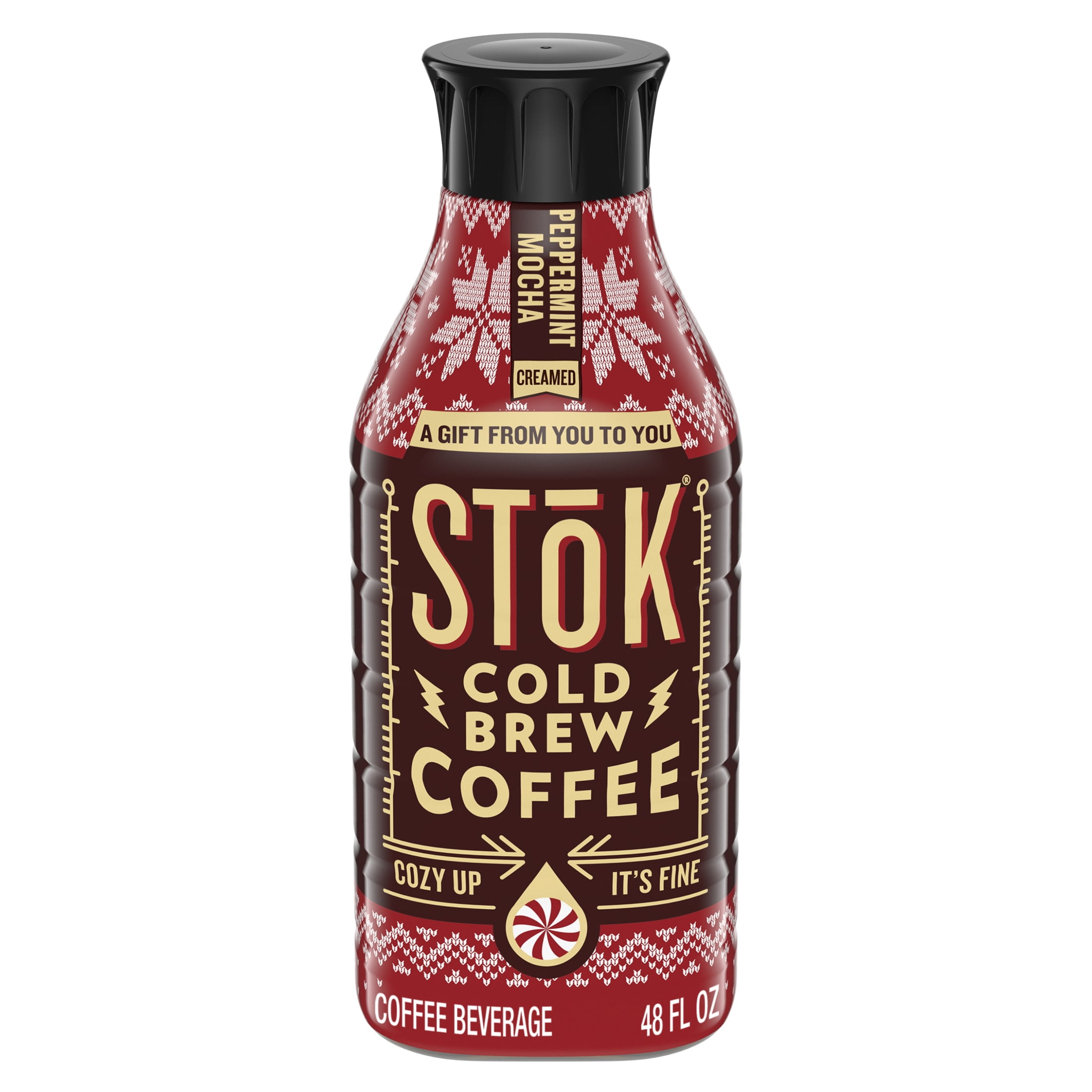 SToK, Sweetened, Peppermint Mocha Creamed Cold Brew Coffee, 48 fl oz ...