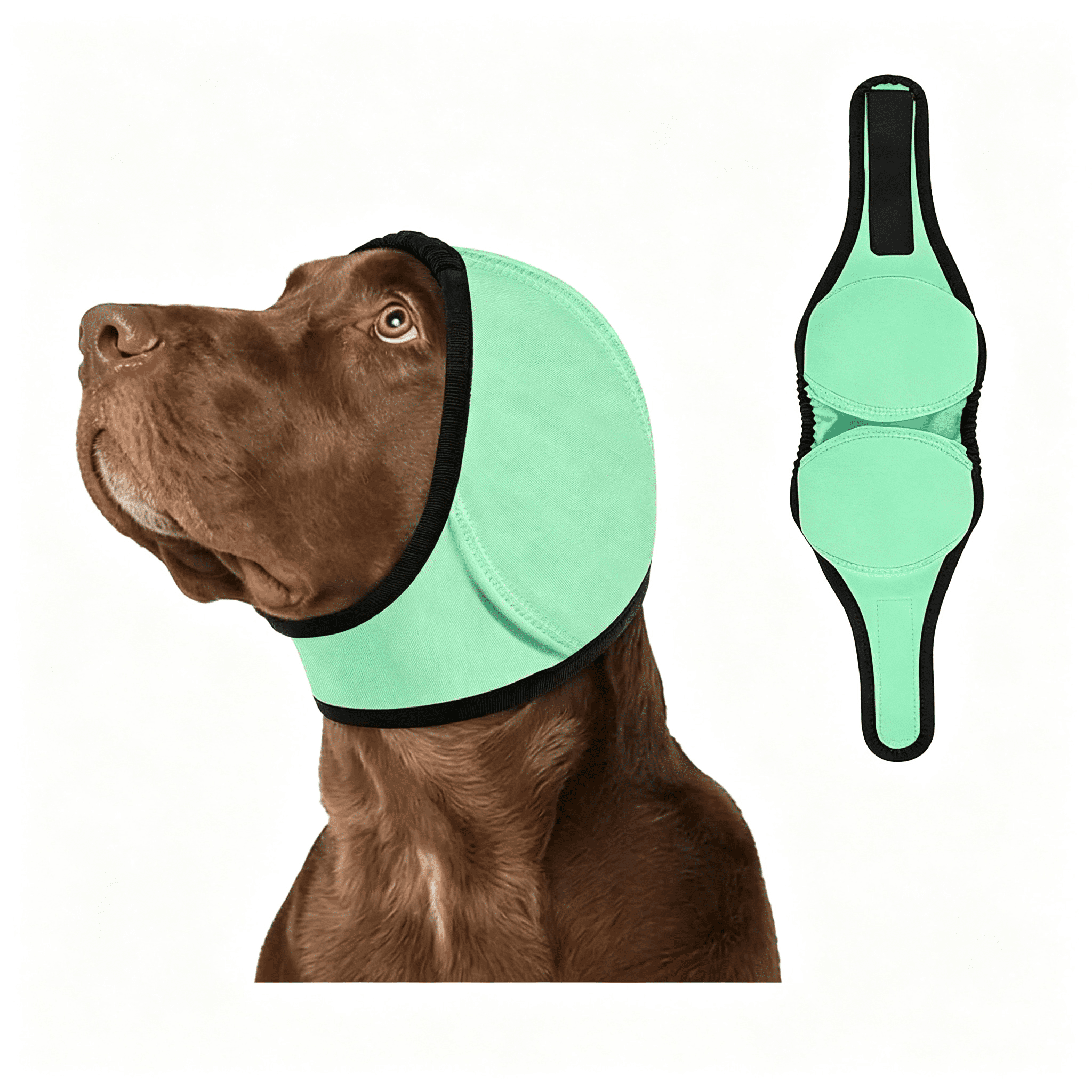 SUBAI Dog Ear Muffs Noise Protection,Soft No Flap Ear Wraps for Dogs ...