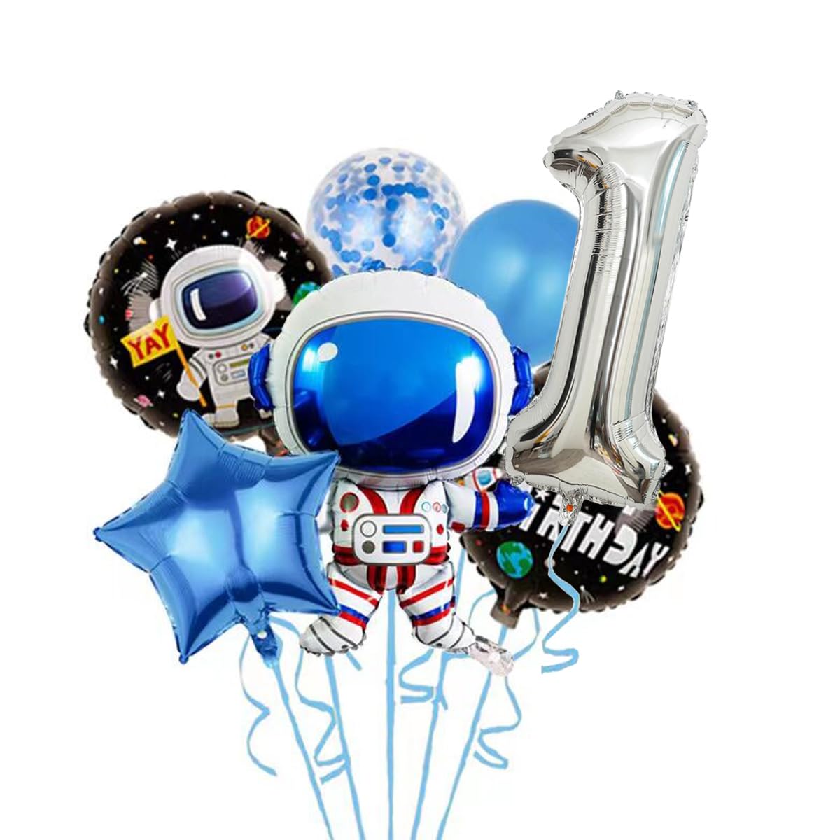 SUBOOCA 1st Birthday Party Sign, Outer Space Themed Party Balloons ...