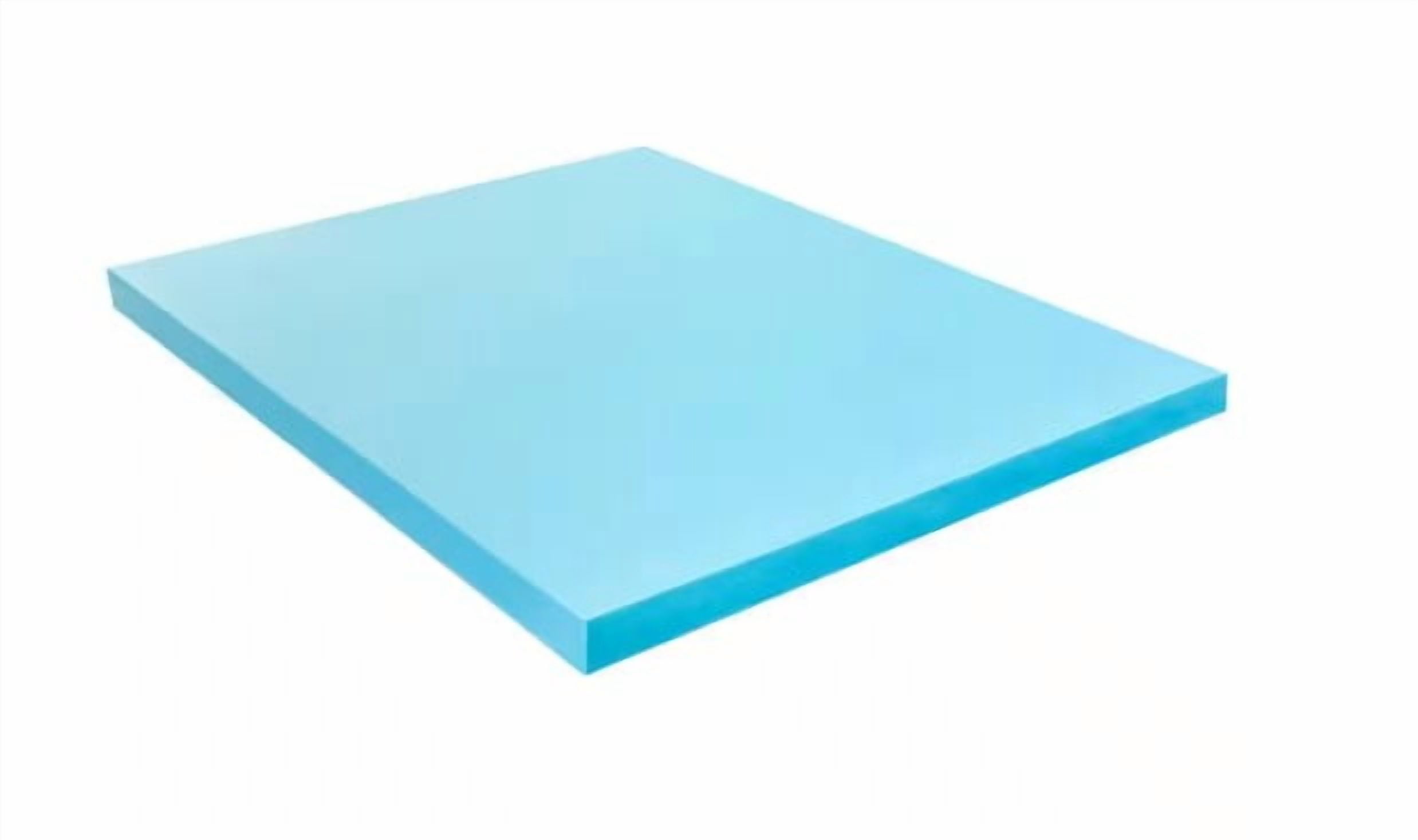 SUBRTEX MEDIUM 3 IN. TWIN GEL MEMORY FOAM MATTRESS TOPPER - BLUE ...