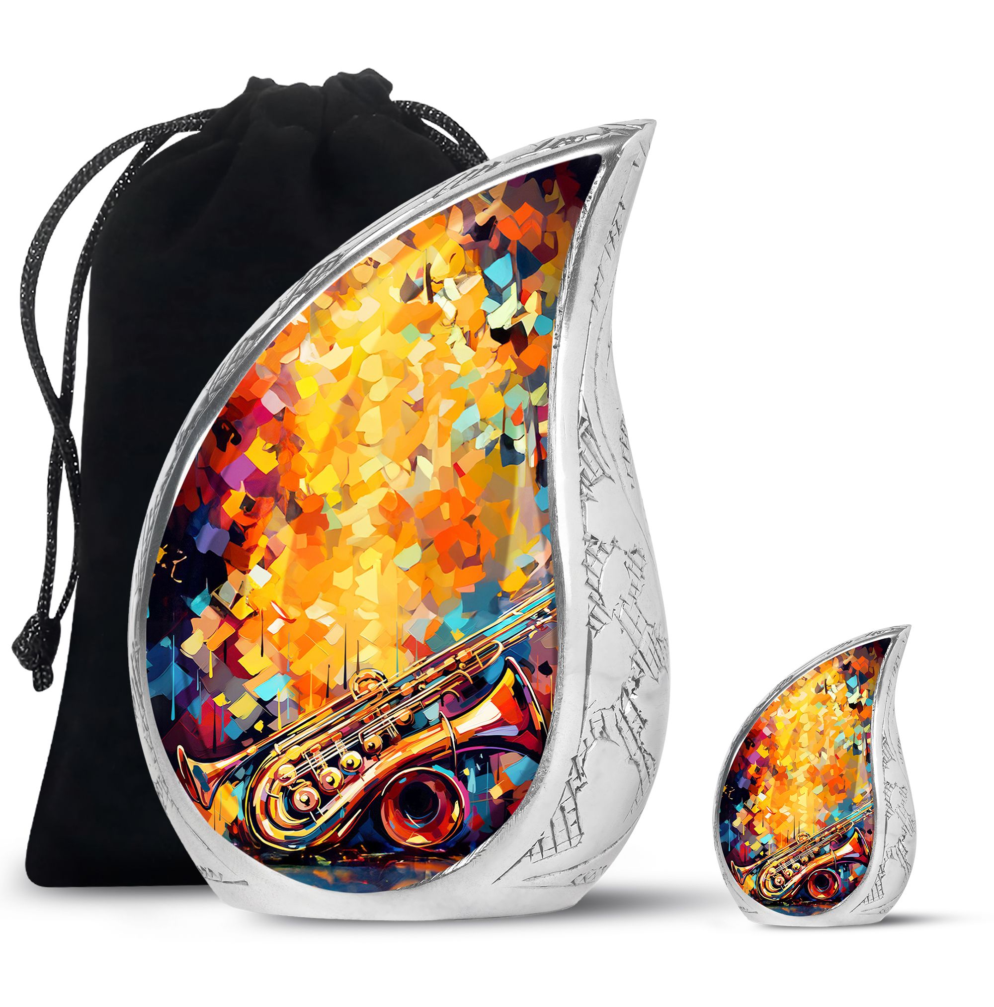 SUBSH Abstract Jazz Trumpet - Urns For Ashes Adult Male - Small Burial ...